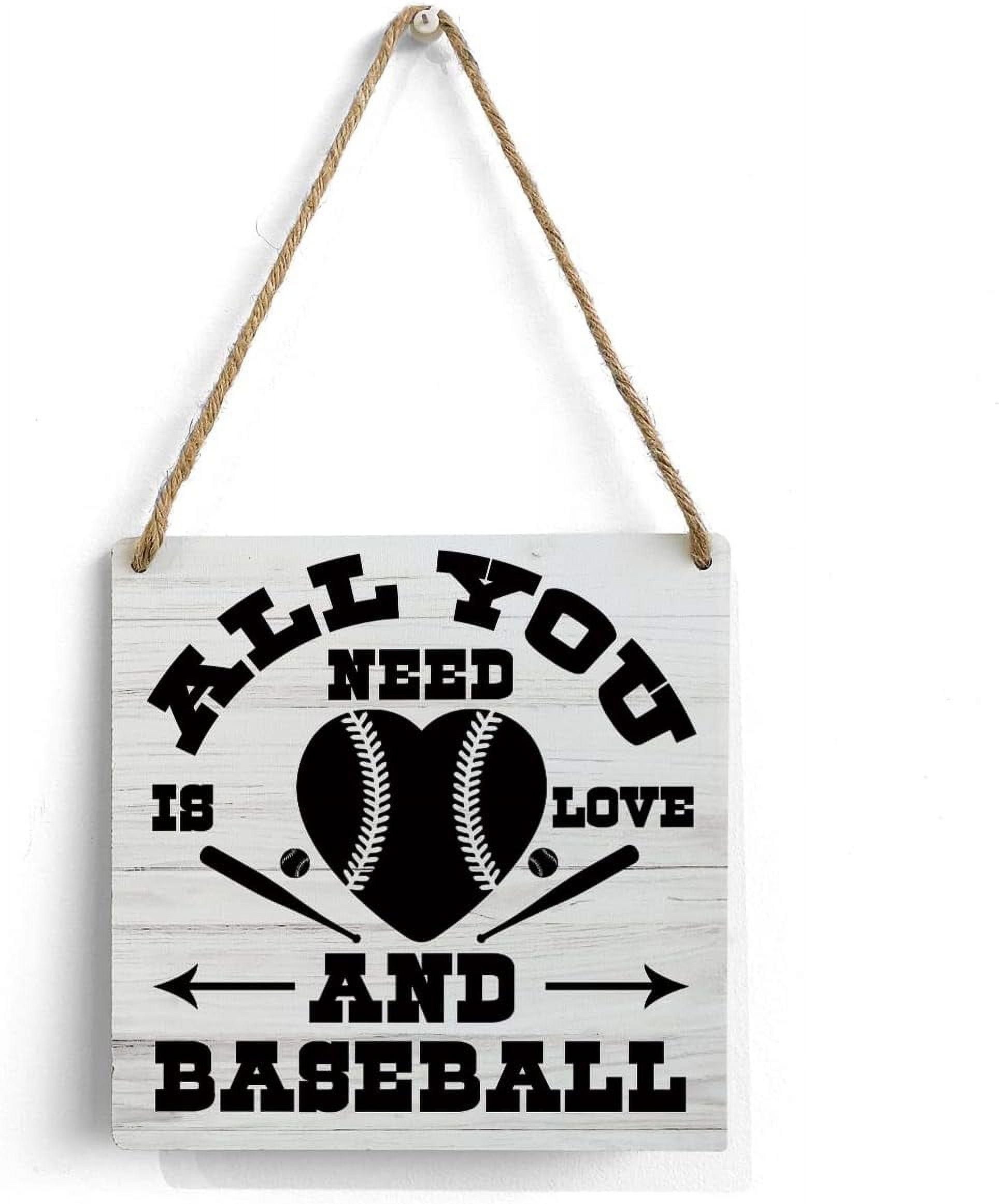 Cskhip All You Need is Love and Baseball Vintage Farmhouse Sign,Antique ...