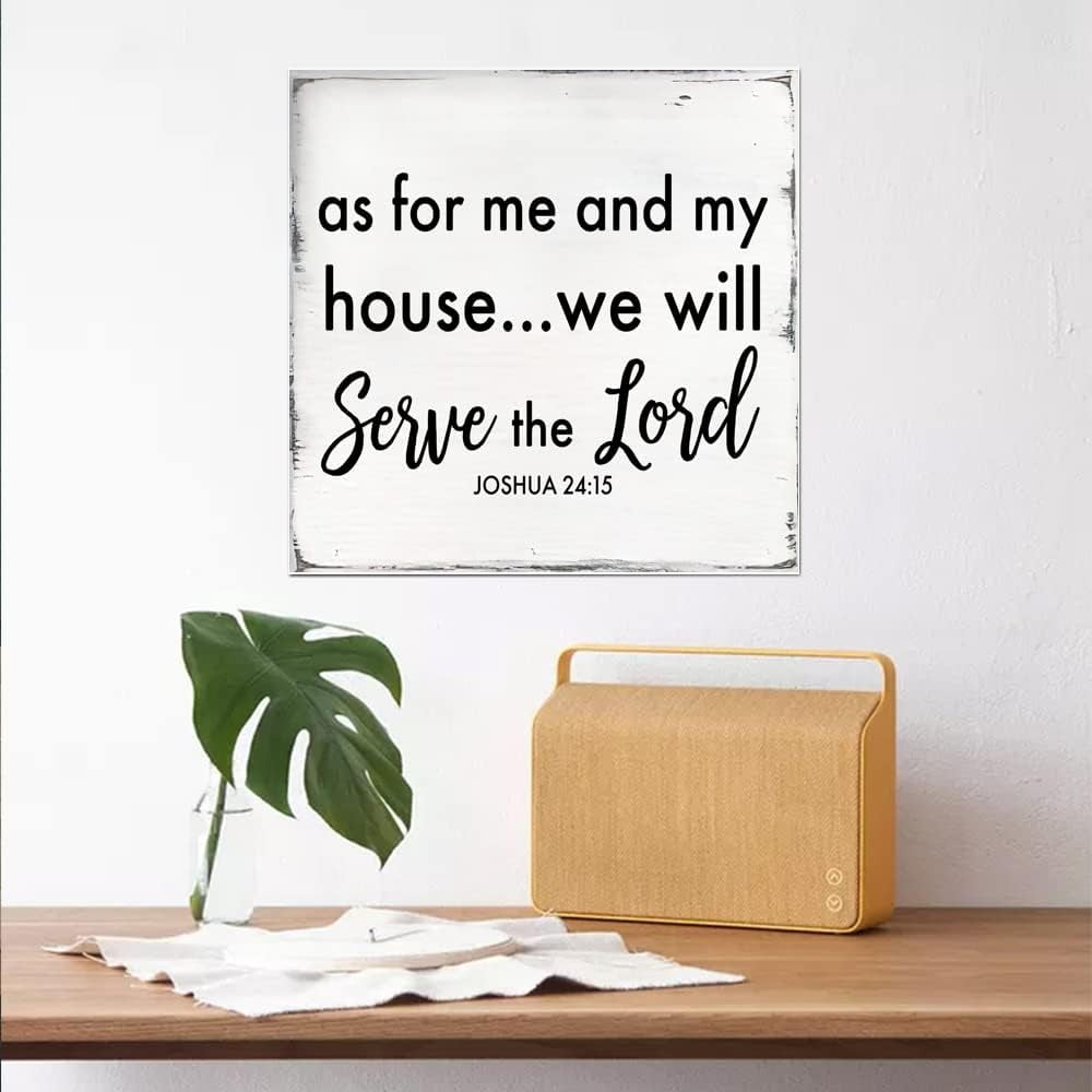 Cskhip As for Me and My House We Will Serve The Lord Wood Plaque ...