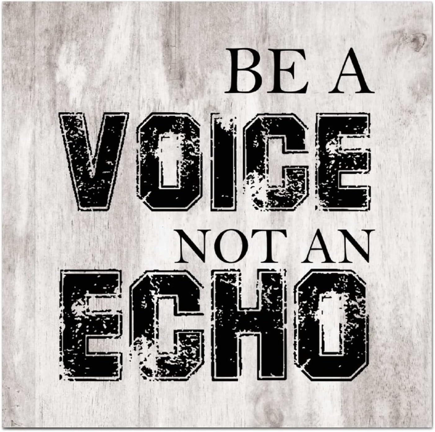 Cskhip Be A Voice Not An Echo Wood Sign Decor Farmhouse Porch ...