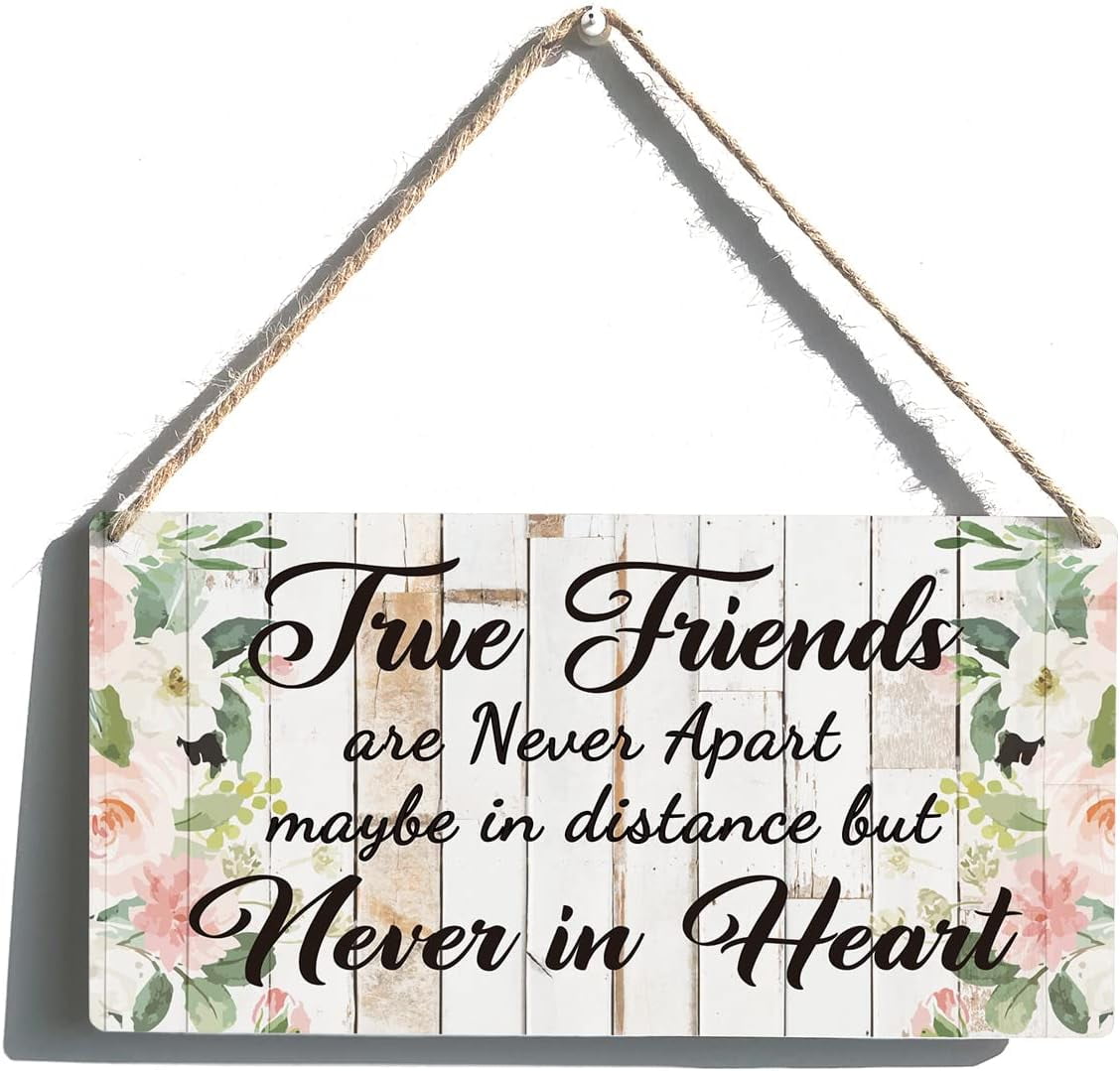 Cskhip Beautiful Friendship Wood Signs True Friends are Never Apart ...
