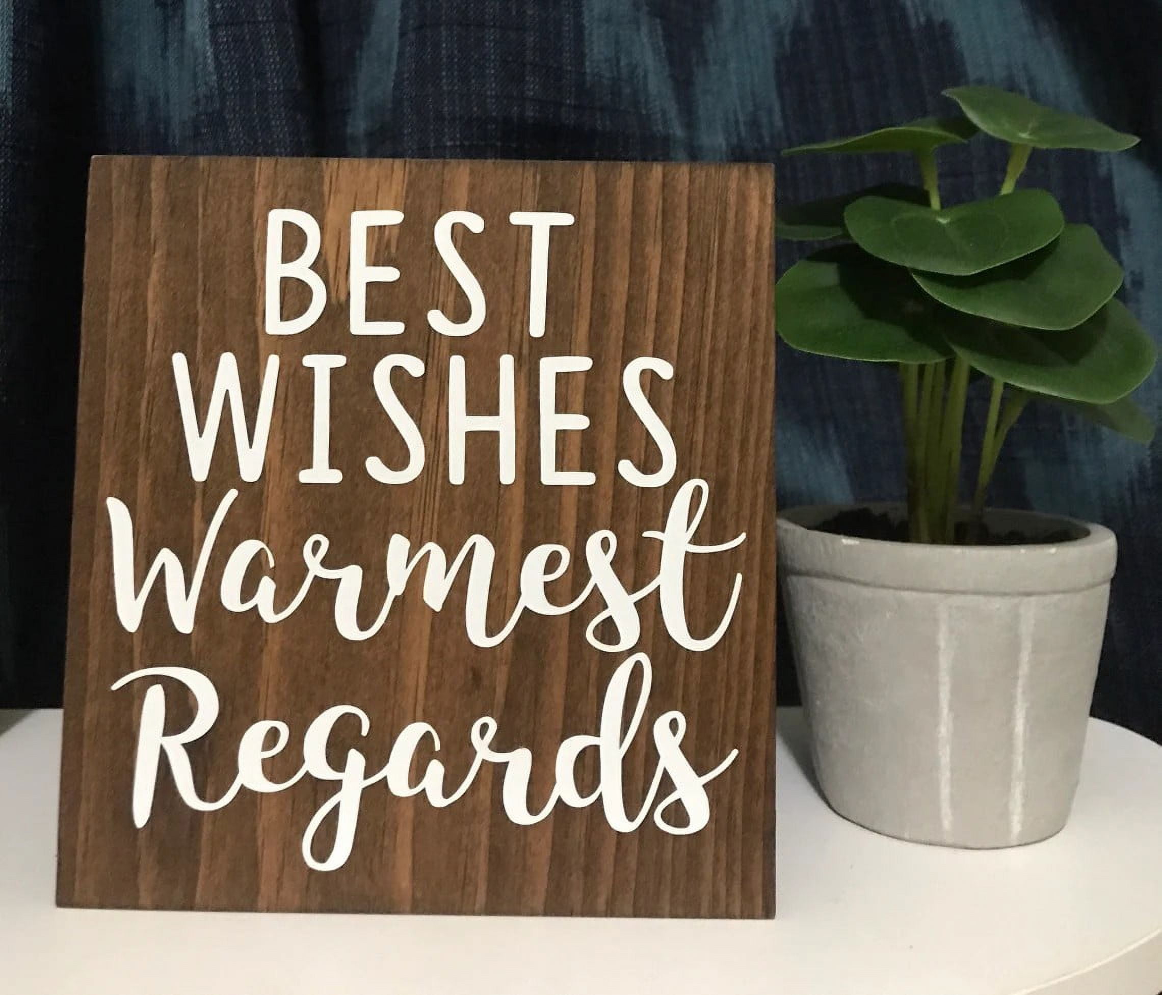 Cskhip Best Wishes Warmest Regards Vintage Farmhouse Sign,Antique Wood ...