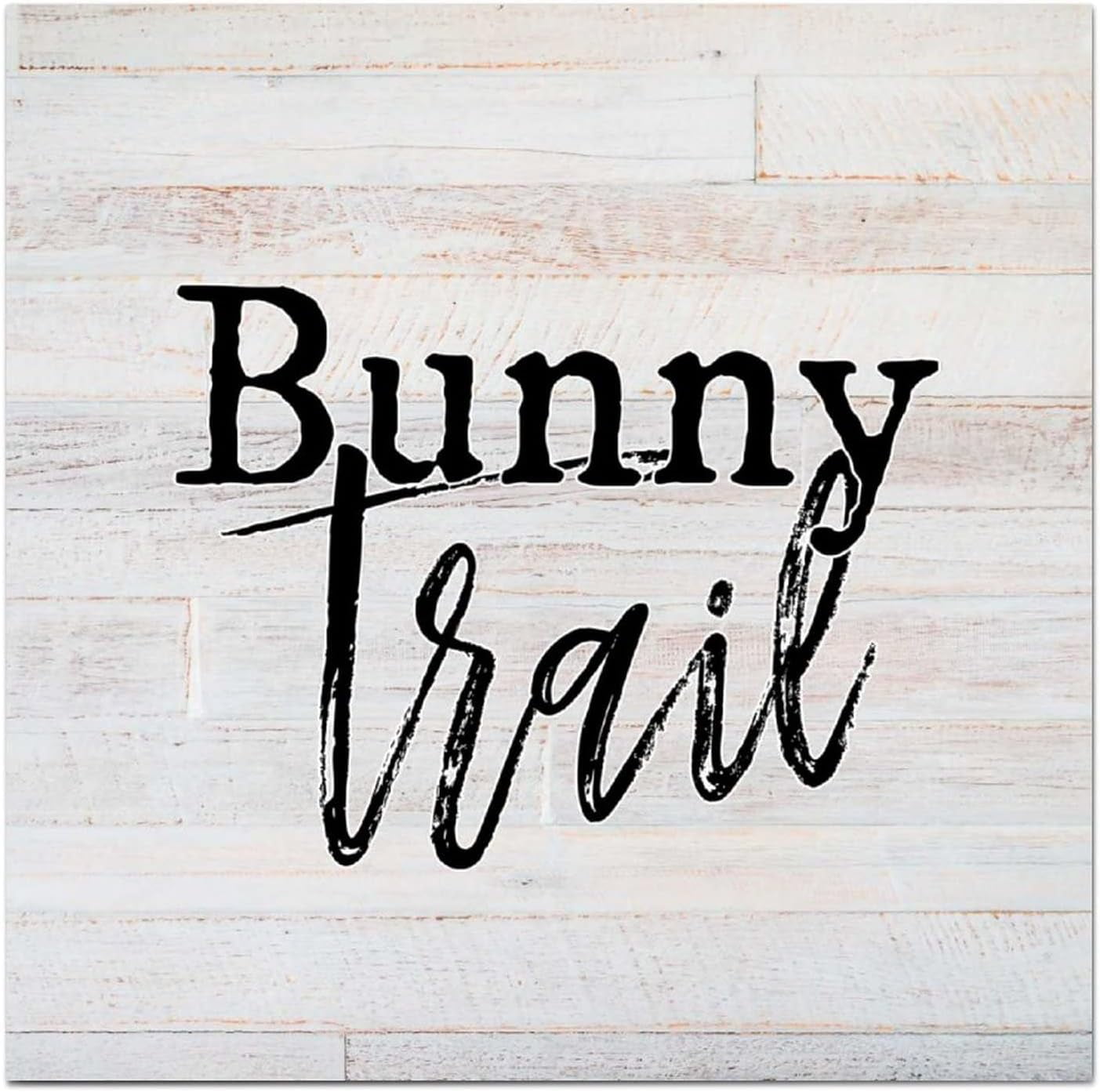Cskhip Bunny Trail Hanging Wood Sign Motivational Wall Art Wooden Signs ...