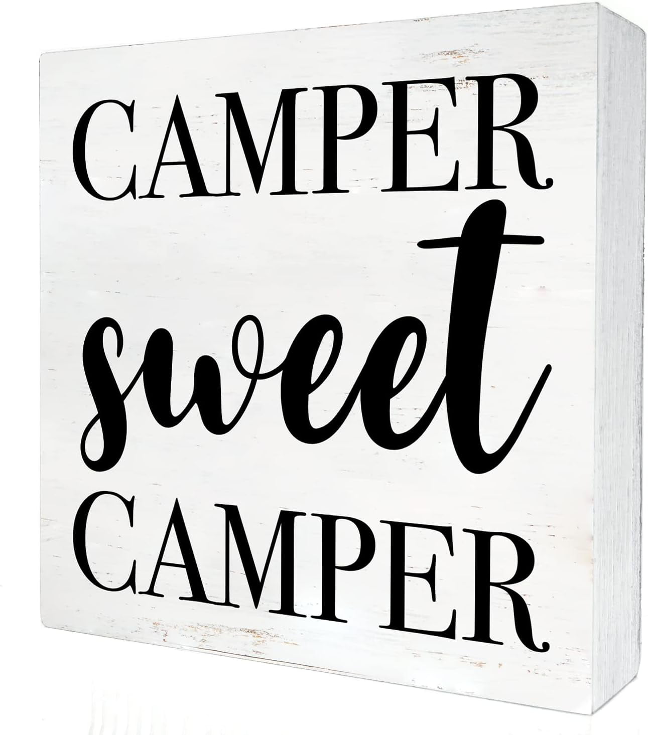 Cskhip Camper Sweet Camper Wood Box Sign Home Decor Country Camping ...