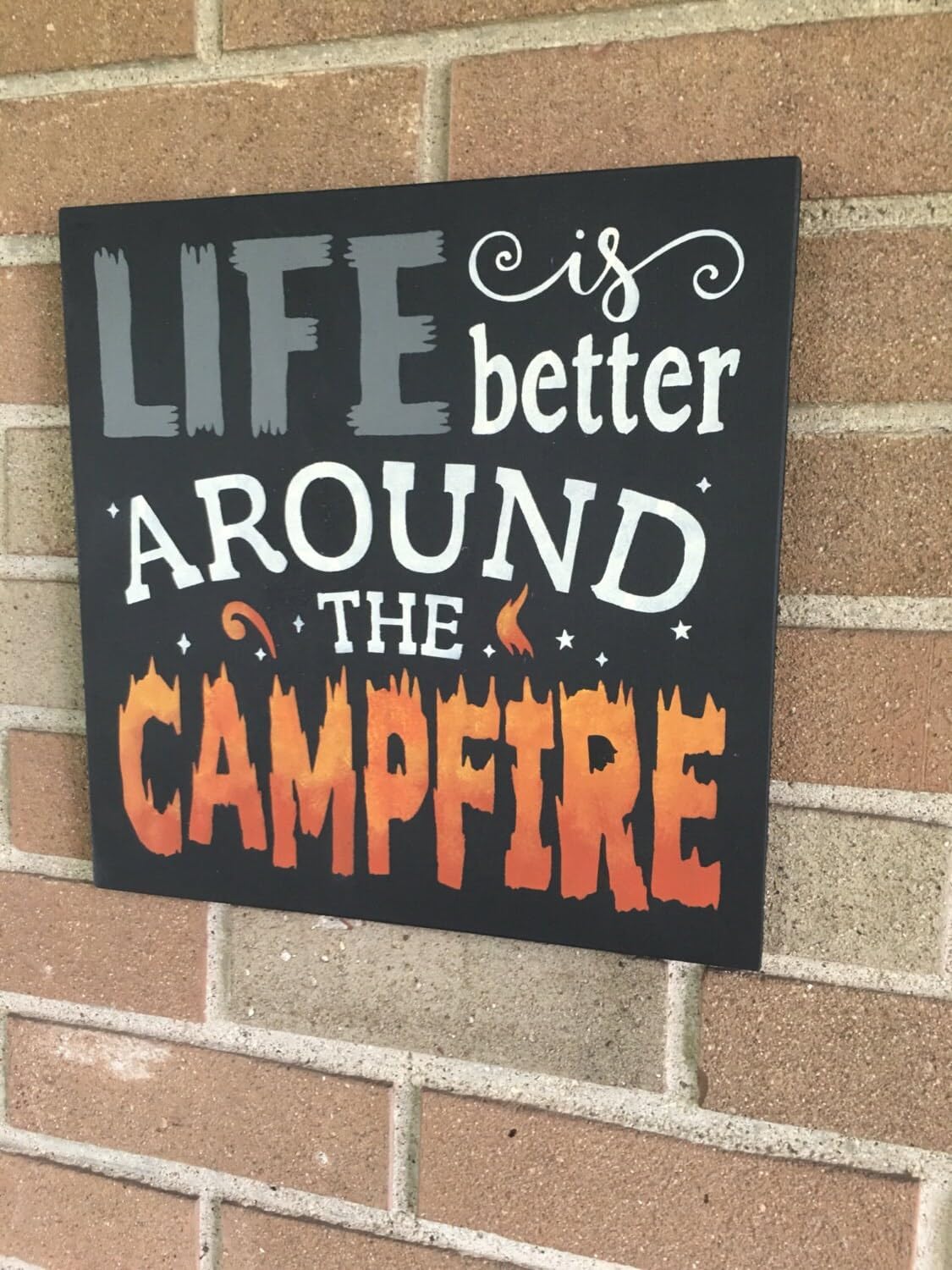 Cskhip Campfire Wood Sign, Campfire Backyard Sign, Porch Patio Outdoor ...