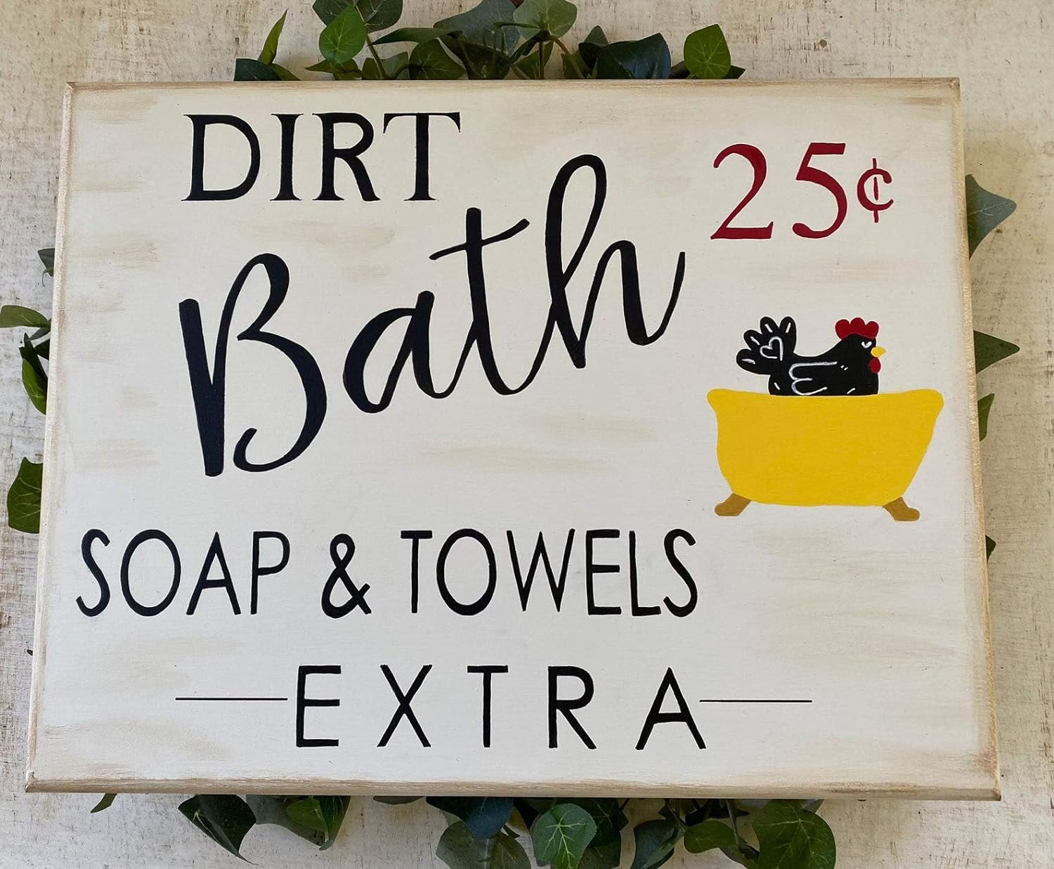 Cskhip Chicken Coop Decor Chicken Sign Chicken Dirt Bath Sign Chicken ...