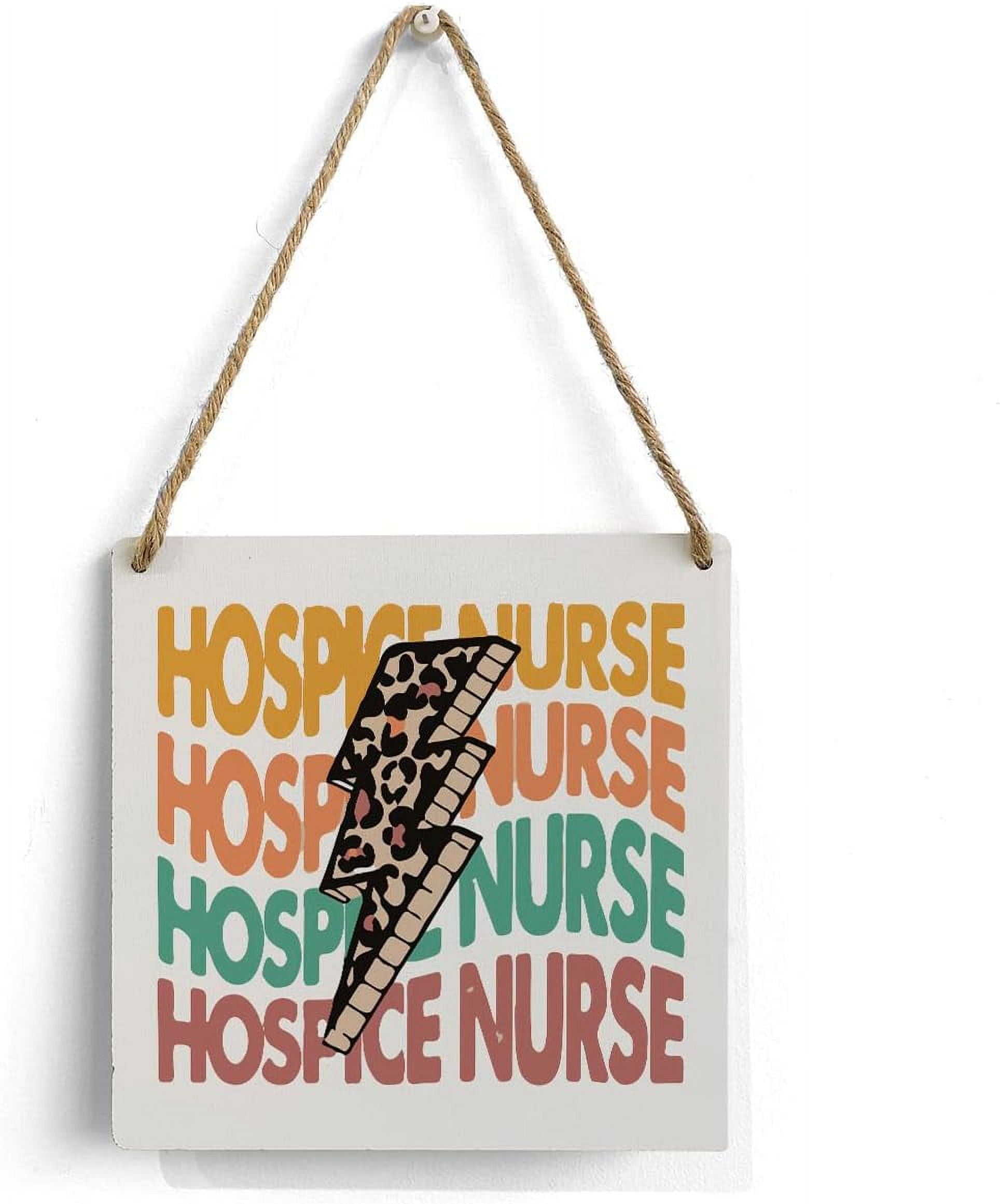 Cskhip Colorful Hospice Nurse Vintage Farmhouse Sign,Antique Wood Sign ...