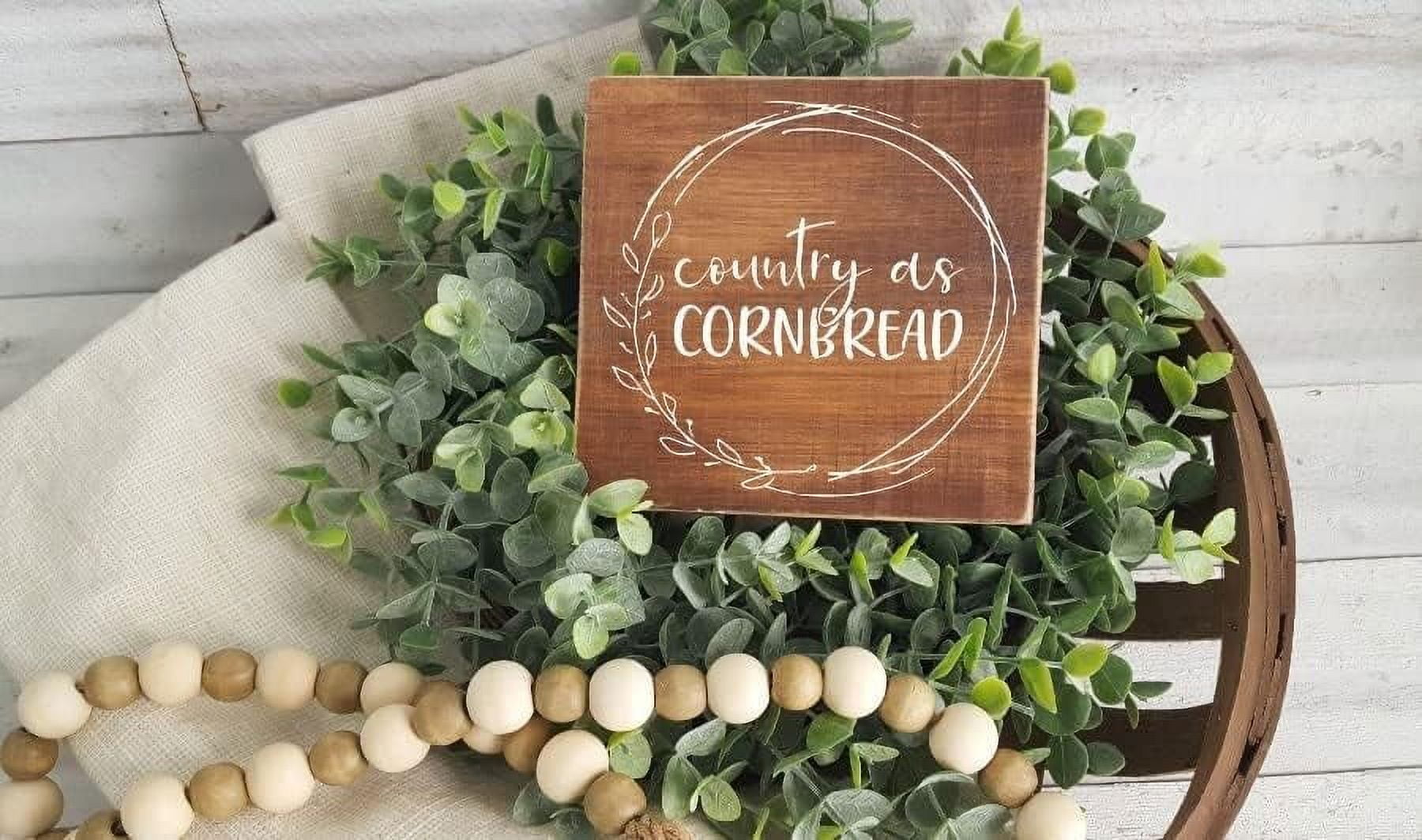 Cskhip Country As Cornbread Vintage Farmhouse Sign,Antique Wood Sign ...