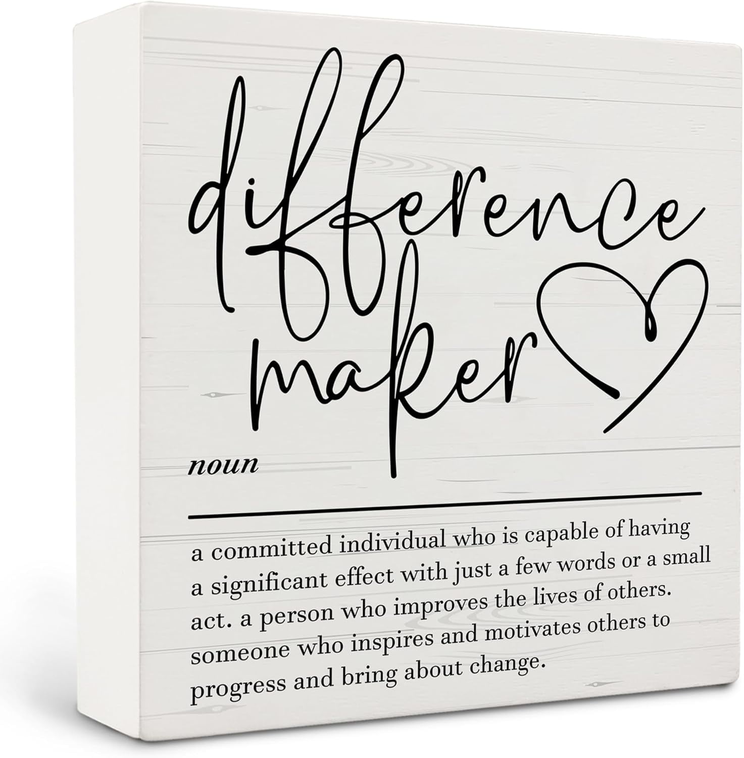 Cskhip Difference Maker Definition Wood Box Sign, Thank You ...