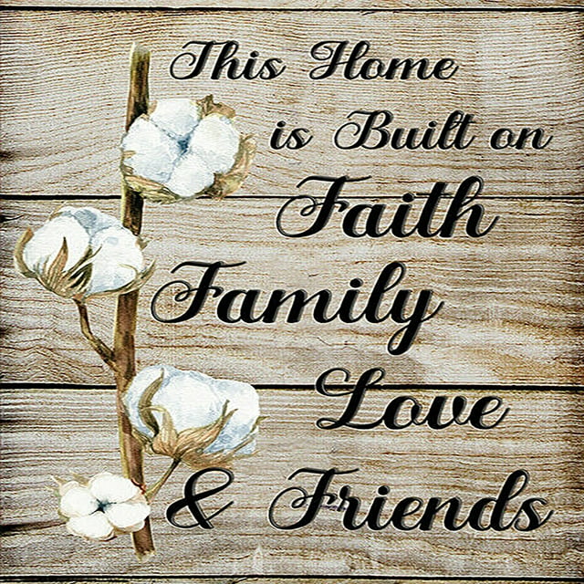 Cskhip Faith Family Love Friends Vintage Farmhouse Sign,Antique Wood ...