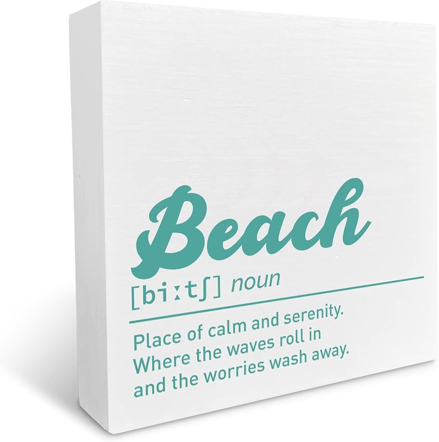 Cskhip Farmhouse Beach Wooden Box Sign, Beach Definition, Summer Beach ...