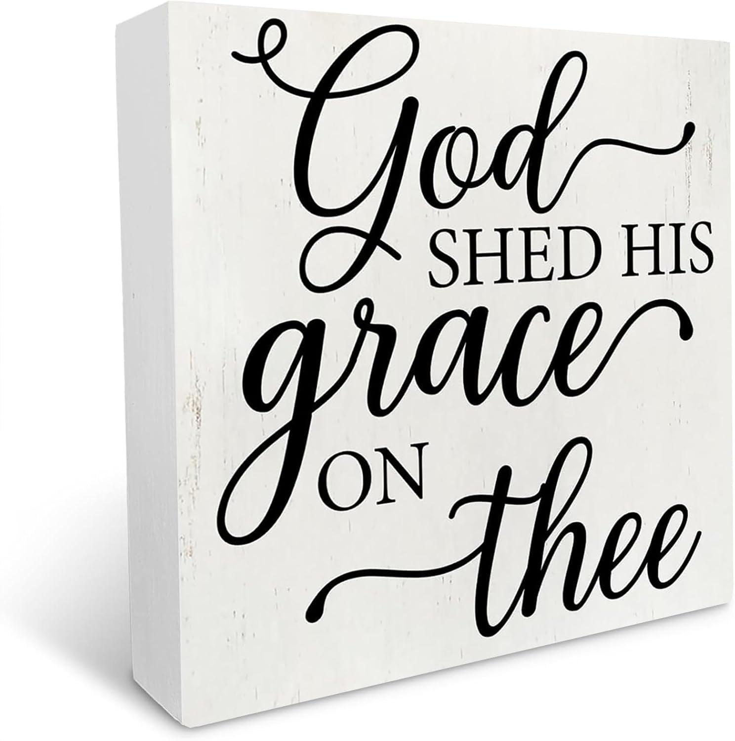 Cskhip Farmhouse God Shed His Grace Wooden Box Sign Artwork Summer Wood ...