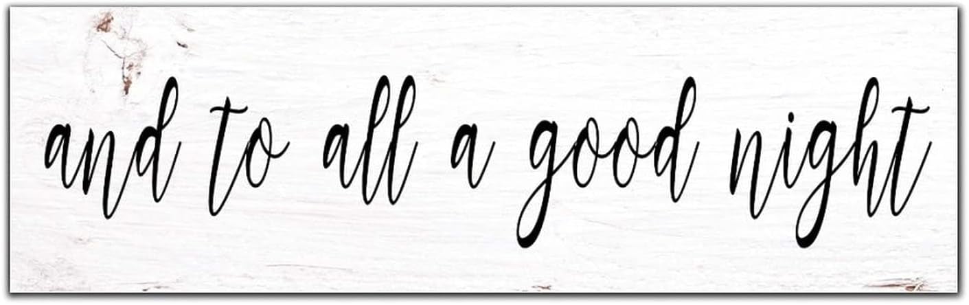 Cskhip Farmhouse Wood Sign And To All A Good Night Rustic Wooden ...