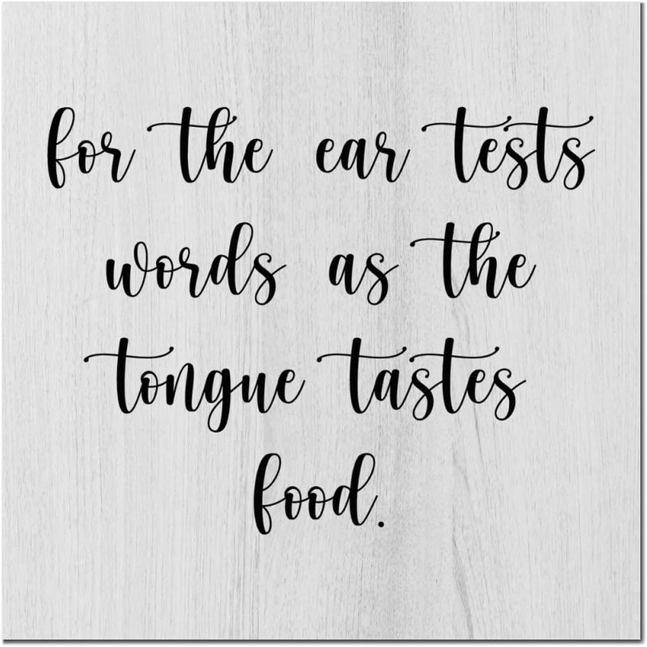 Cskhip For The Ear Tests Words As The Tongue Tastes Food Wood Sign ...