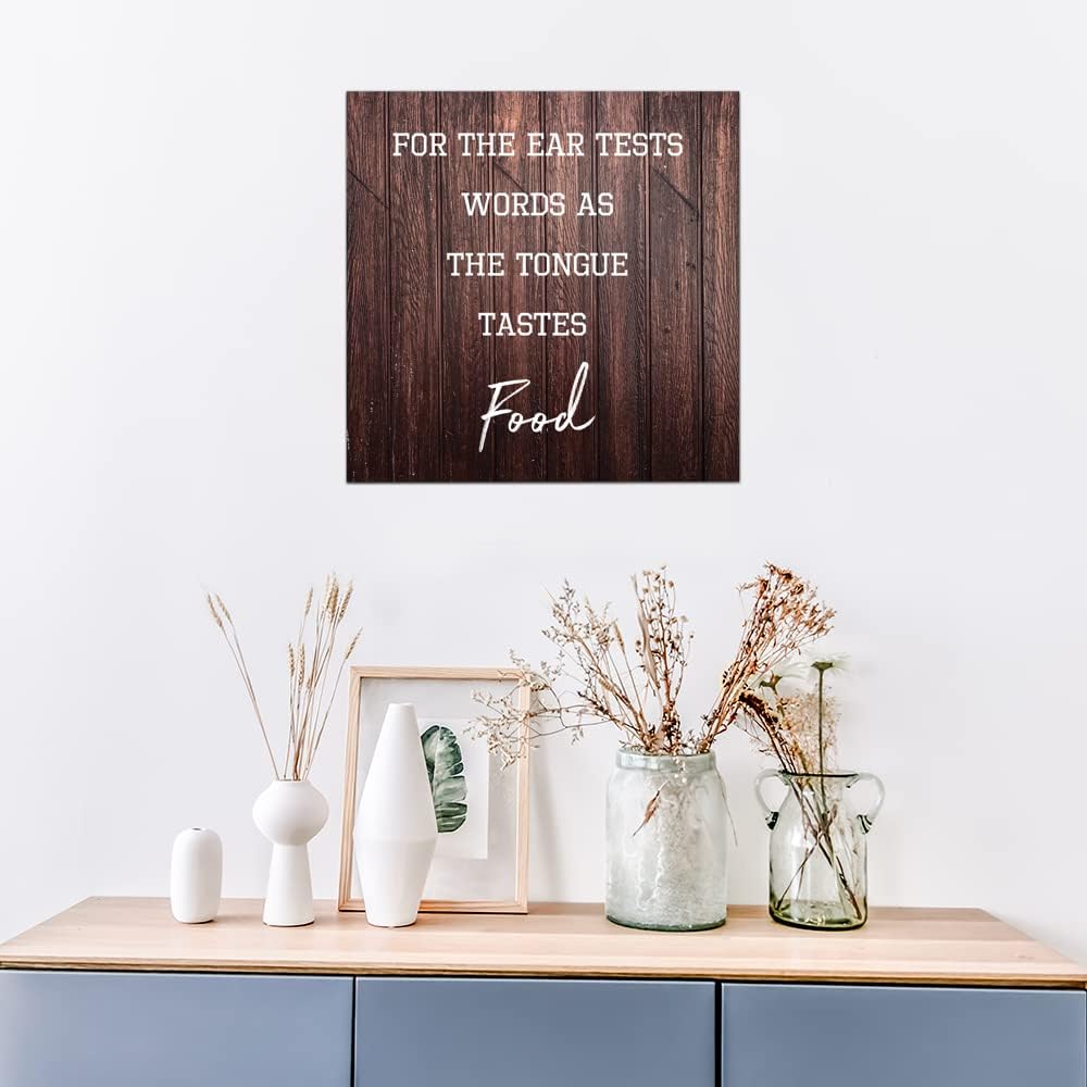 Cskhip For The Ear Tests Words as The Tongue Tastes Food Wall Decor ...