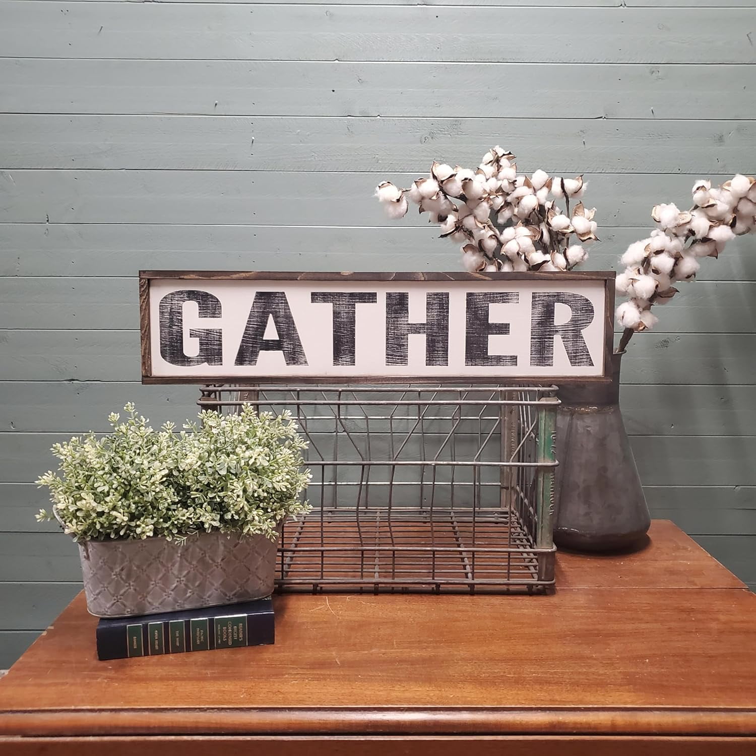 Cskhip Gather Sign, Farmhouse Decor, Farmhouse Sign, Vertical Wood Sign ...