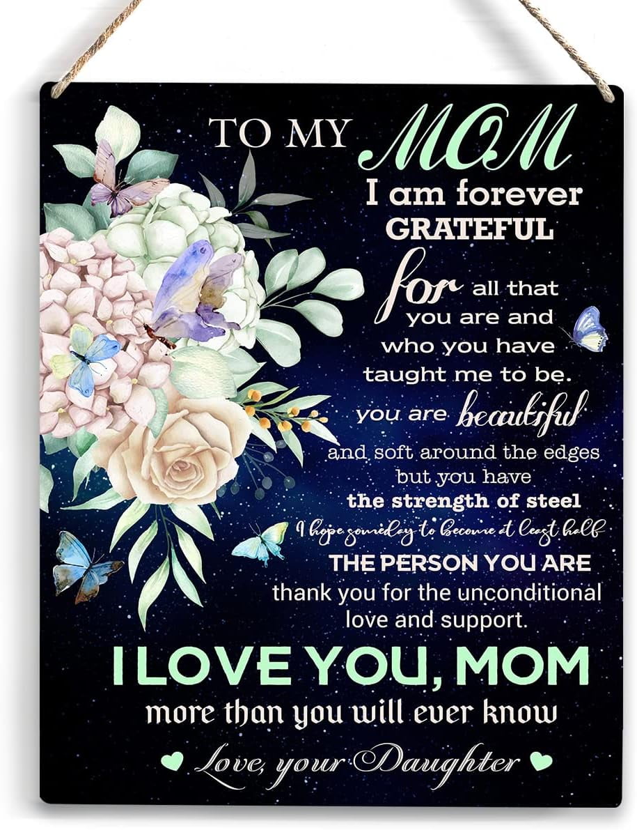 Cskhip Gifts for Mom Wood Signs You Are Beautiful Hanging Sign Plaque ...