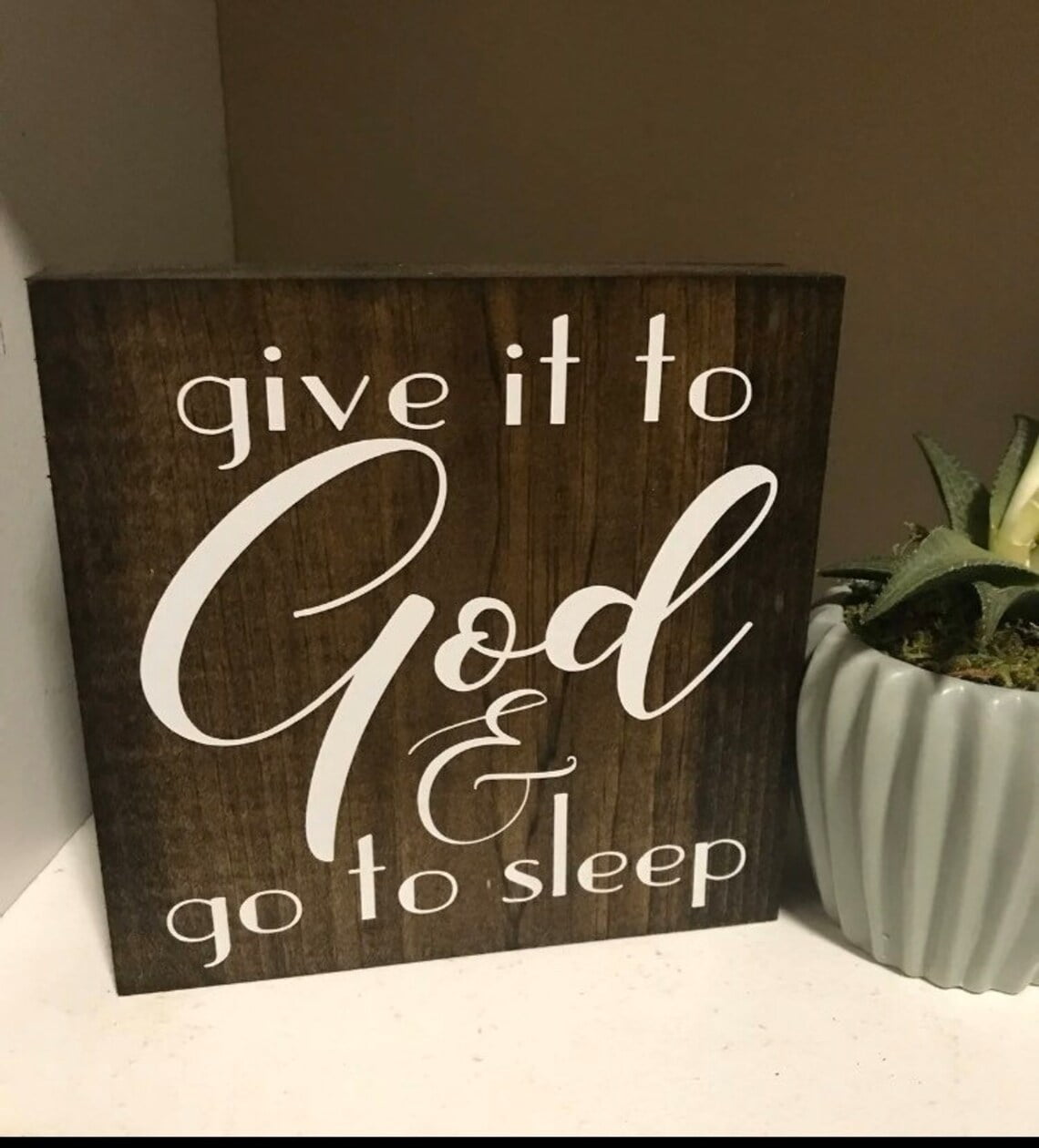 Cskhip Give It To God And Go To Sleep Vintage Farmhouse Sign,Antique ...