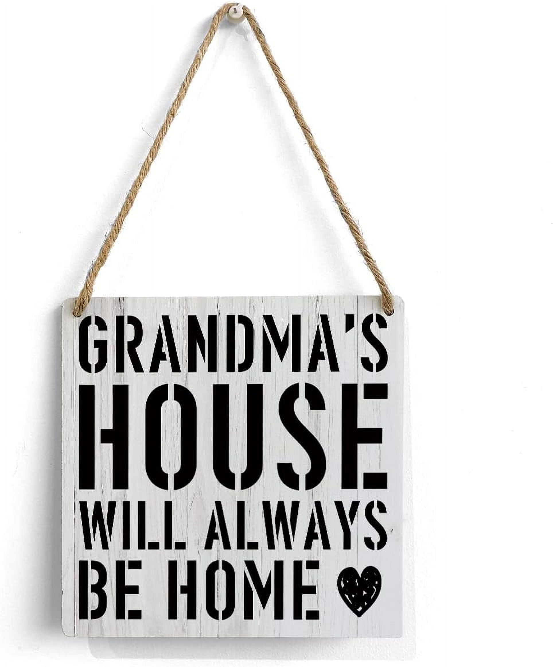 Cskhip Grandma’s House will Always Be Home Vintage Farmhouse Sign ...