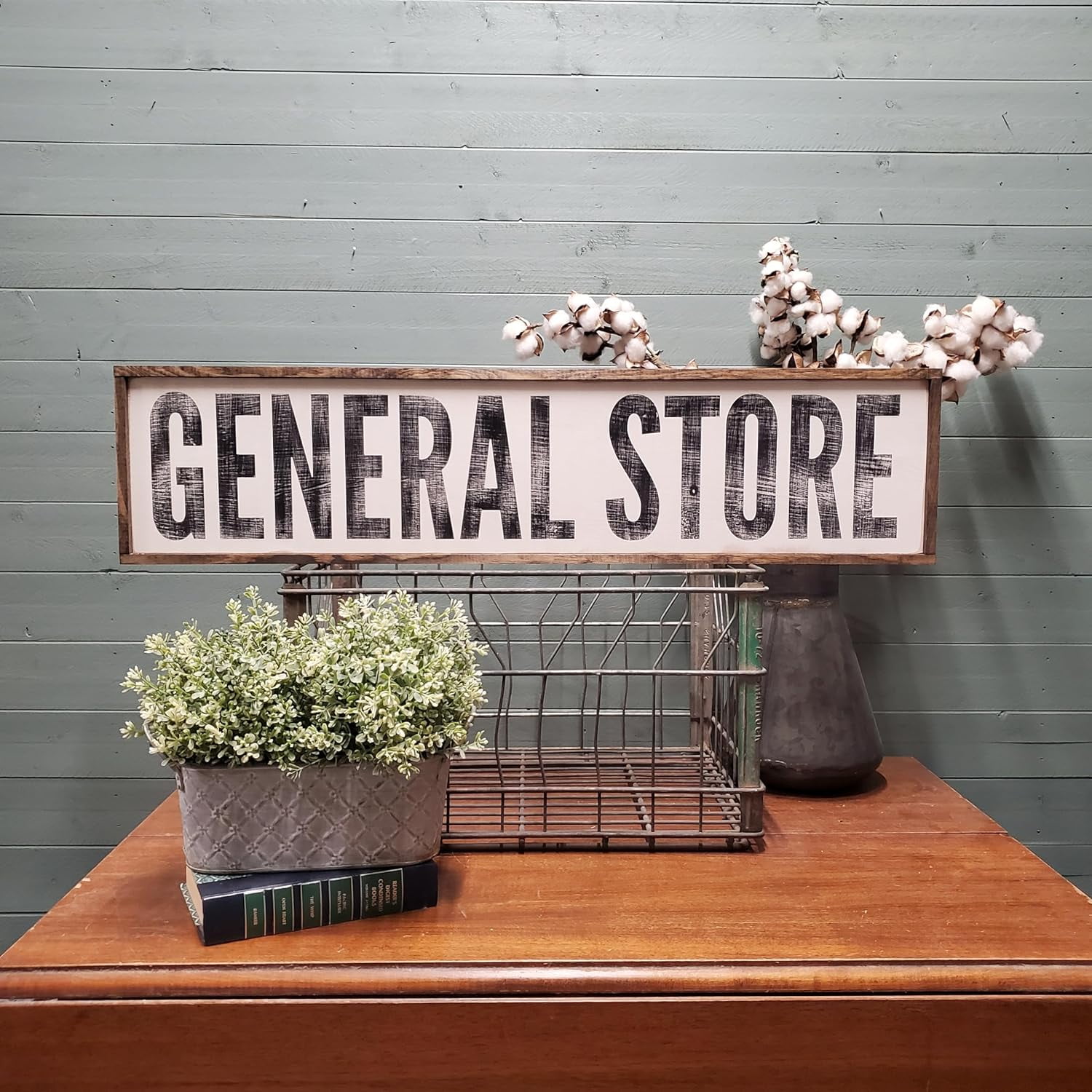 Cskhip Grocery Store Sign, Rustic Farmhouse Style Decoration Wood Sign ...