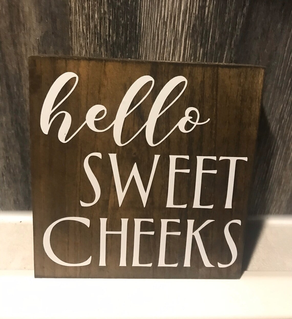 Cskhip Hello Sweet Cheeks Vintage Farmhouse Sign,Antique Wood Sign ...