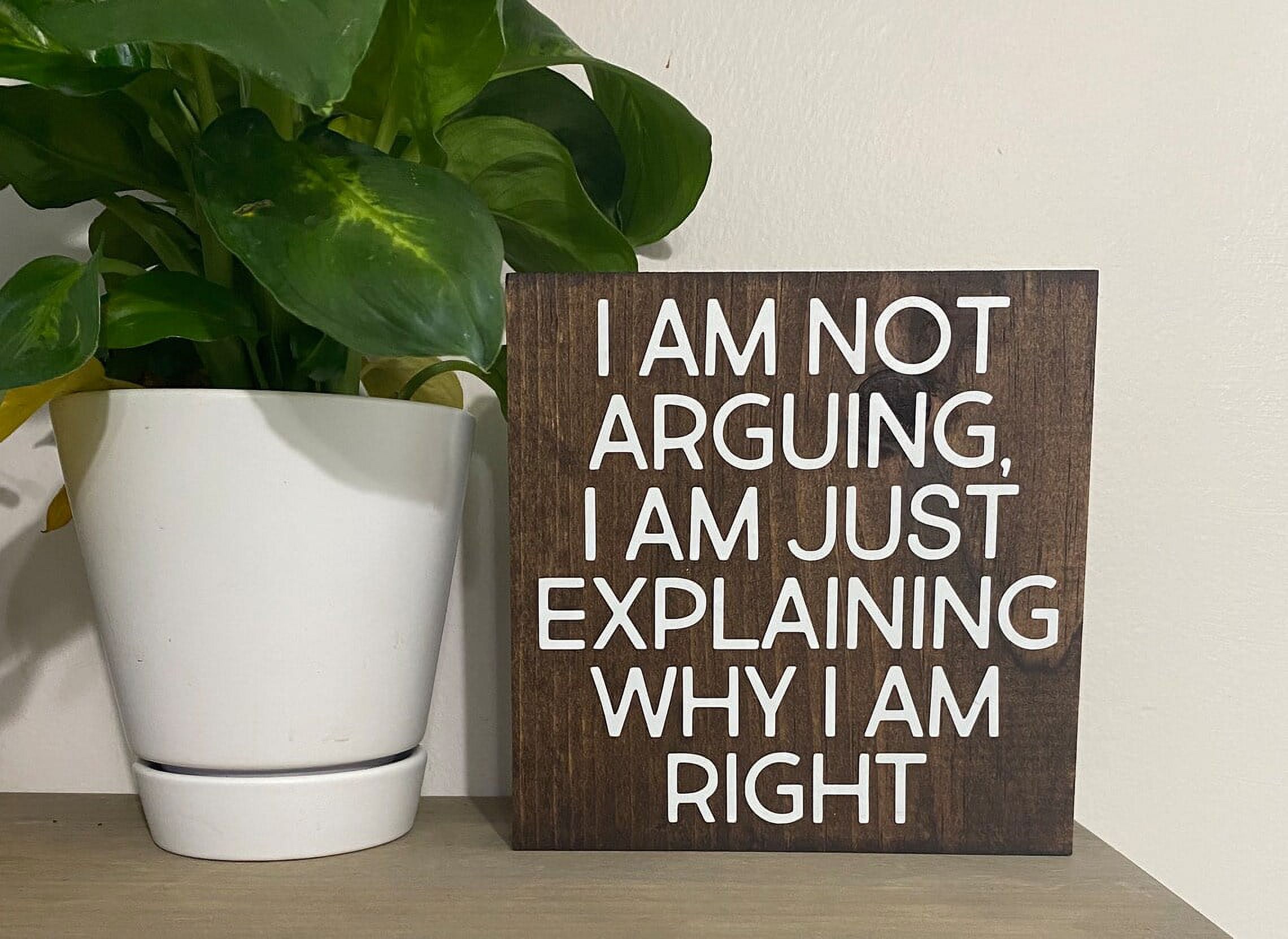 Cskhip I Am Not Arguing I’M Just Explaining Why I’M Right Vintage Farmhouse Sign,Antique Wood ...
