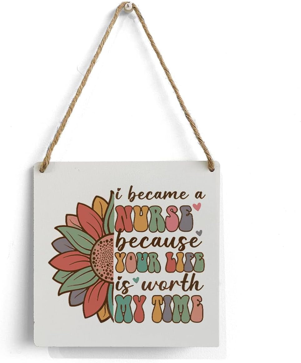 Cskhip I Become a Nurse Vintage Farmhouse Sign,Antique Wood Sign Plaque ...