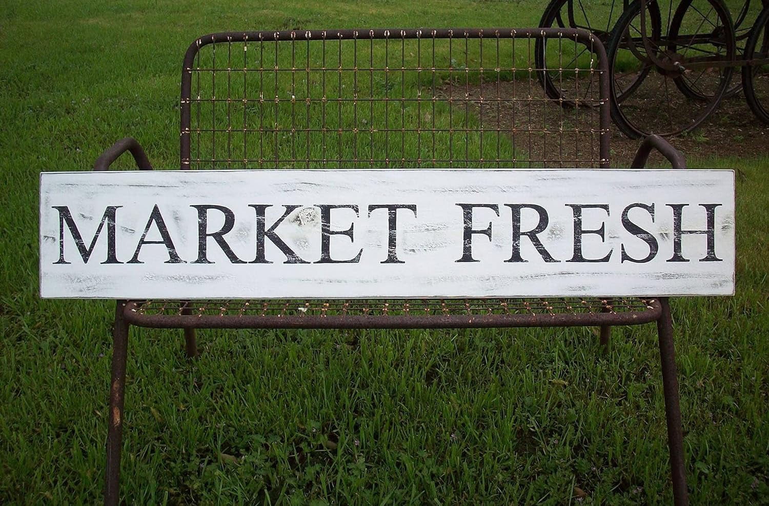 Cskhip Large Market Fresh Sign Farmhouse Decor French Country Decor ...