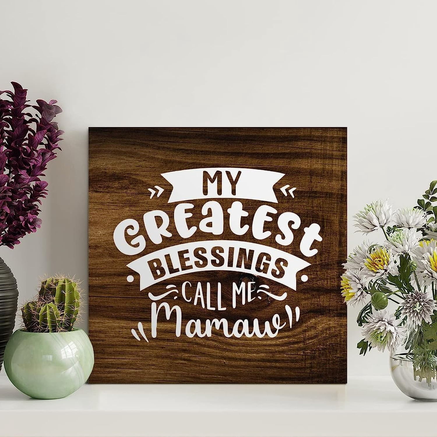 Cskhip Modern Rustic Wooden Pallet Sign My Greatest Blessings Call Me ...