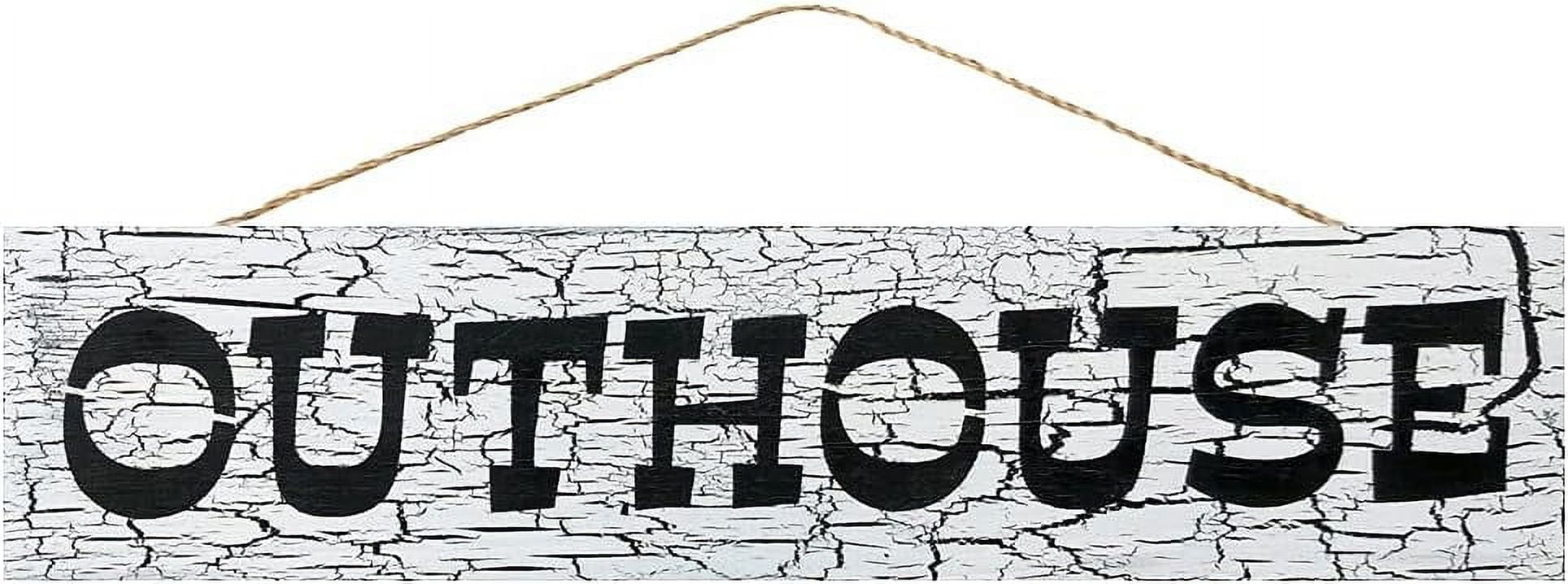 Cskhip Outhouse Bathroom Toilet Bath Home Decor Farmhouse Crackle Sign ...