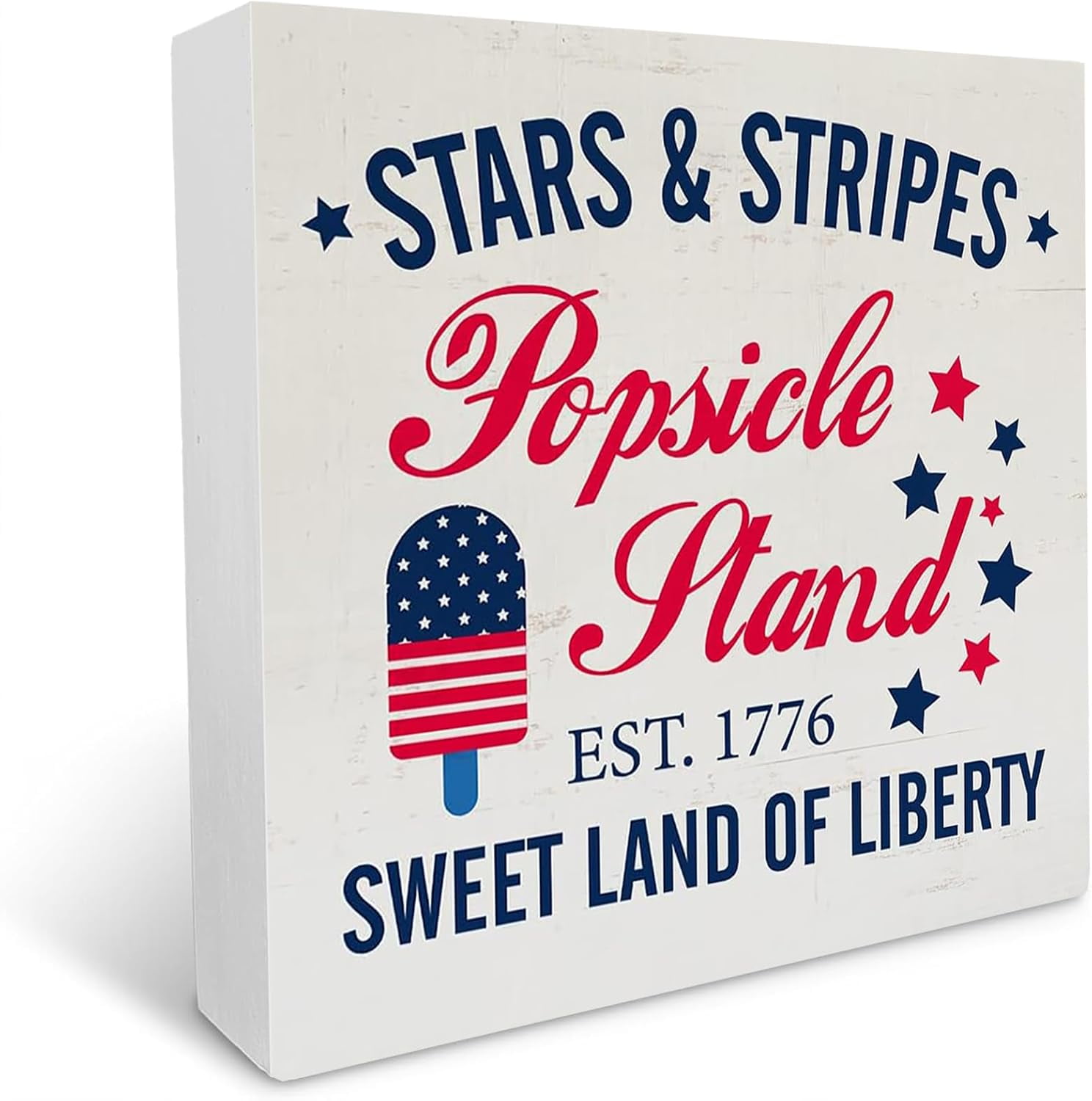 Cskhip Patriotism America Wood Box Sign Rustic America Popsicles Wooden ...