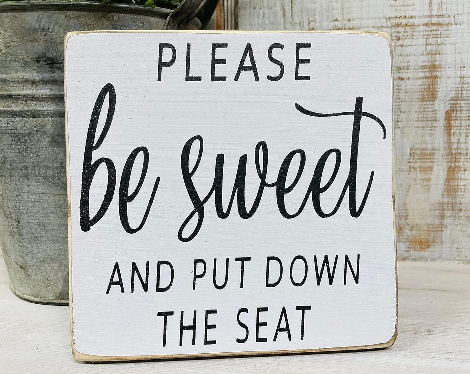 Cskhip Please Put Down Your Seat Signs Vintage Farmhouse Sign,Antique ...