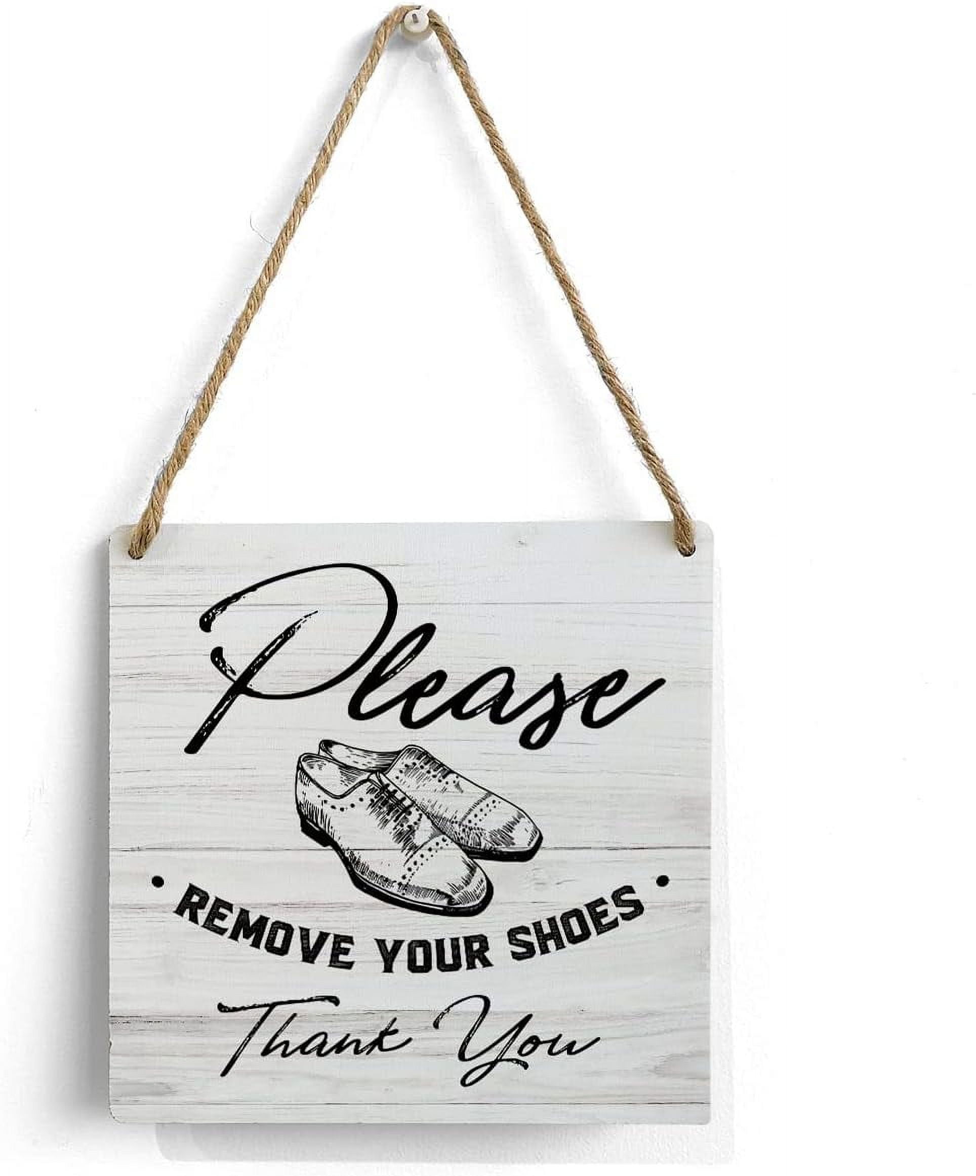 Cskhip Please Remove Your Shoes Thank You Vintage Farmhouse Sign ...