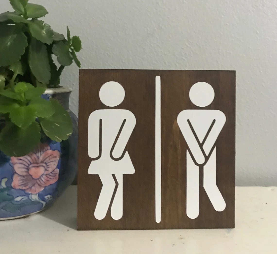 Cskhip Potty Dance Vintage Farmhouse Sign,Antique Wood Sign Plaque ...