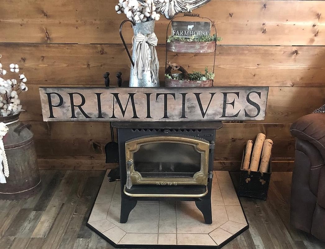 Cskhip Primitives Sign Primitive Sign Rustic Sign Farmhouse Wall Decor Distressed Sign Painted ...