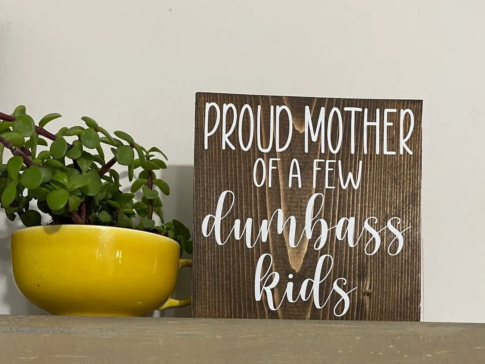Cskhip Proud Mother Of A Few Dumbass Kids Vintage Farmhouse Sign ...