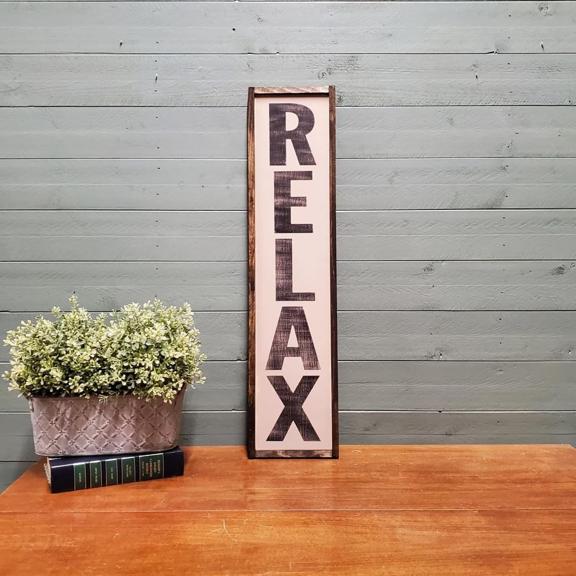 Cskhip Relax Sign, Relax Wood Sign, Spa Decor, Vertical Wood Sign ...