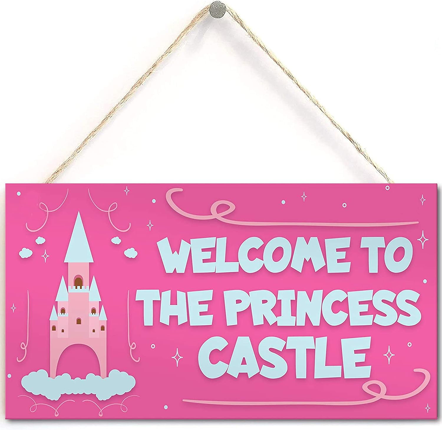 Cskhip Retro Wood Signs Please Welcome To The Princess Castle Hanging ...