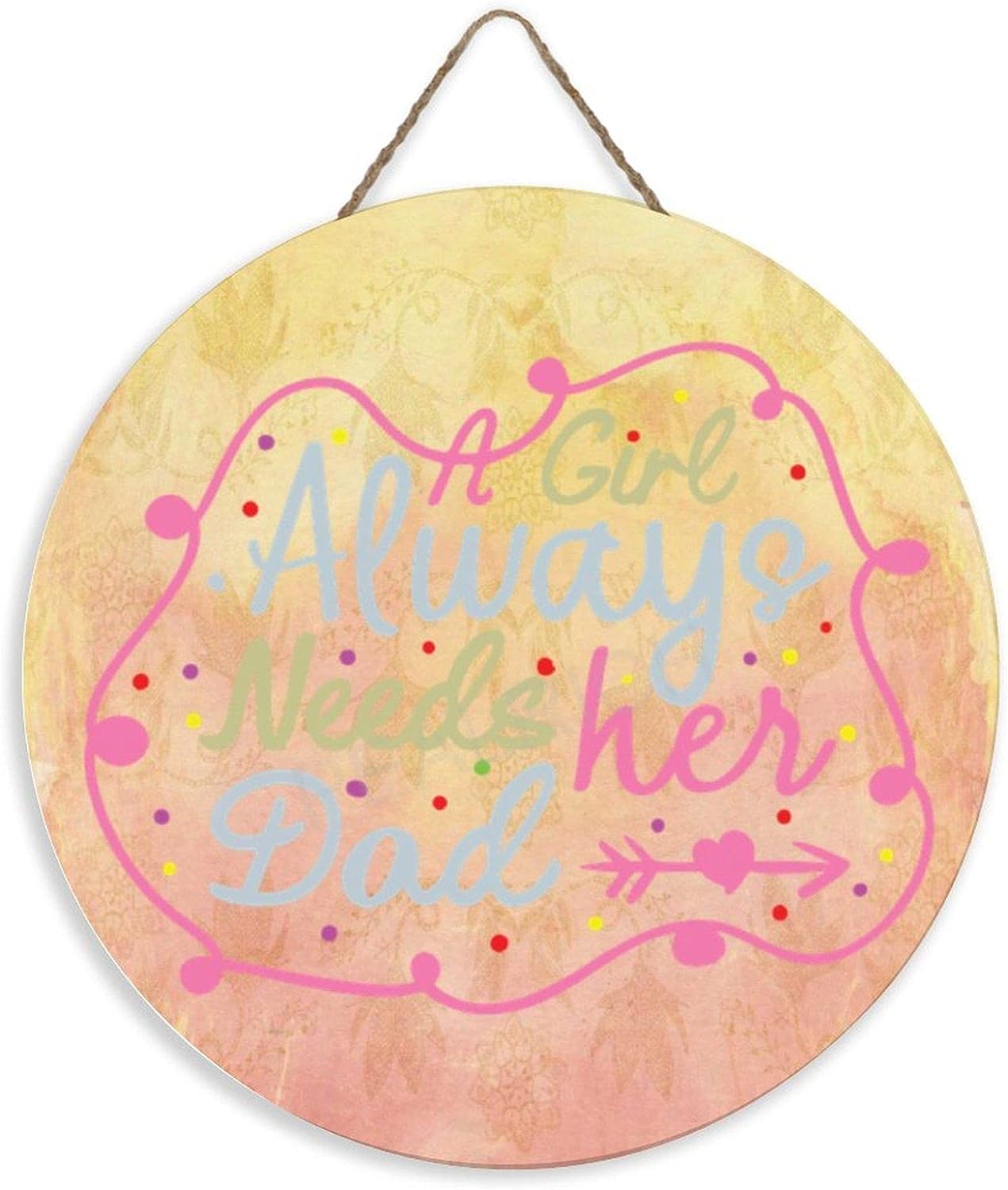 Cskhip Round Door Hanger Farmhouse Front Door Decor A Girl Always Needs ...
