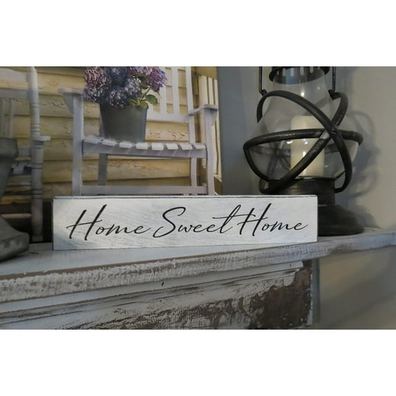 Cskhip Rustic Inspirational Home Sweet Home for Men Women Wall Art ...