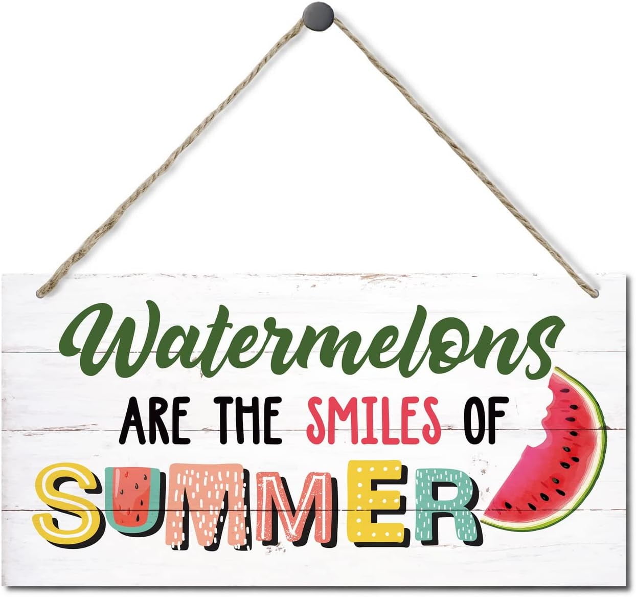 Cskhip Summer Watermelon Wood Signs Watermelons are the Smiles of ...