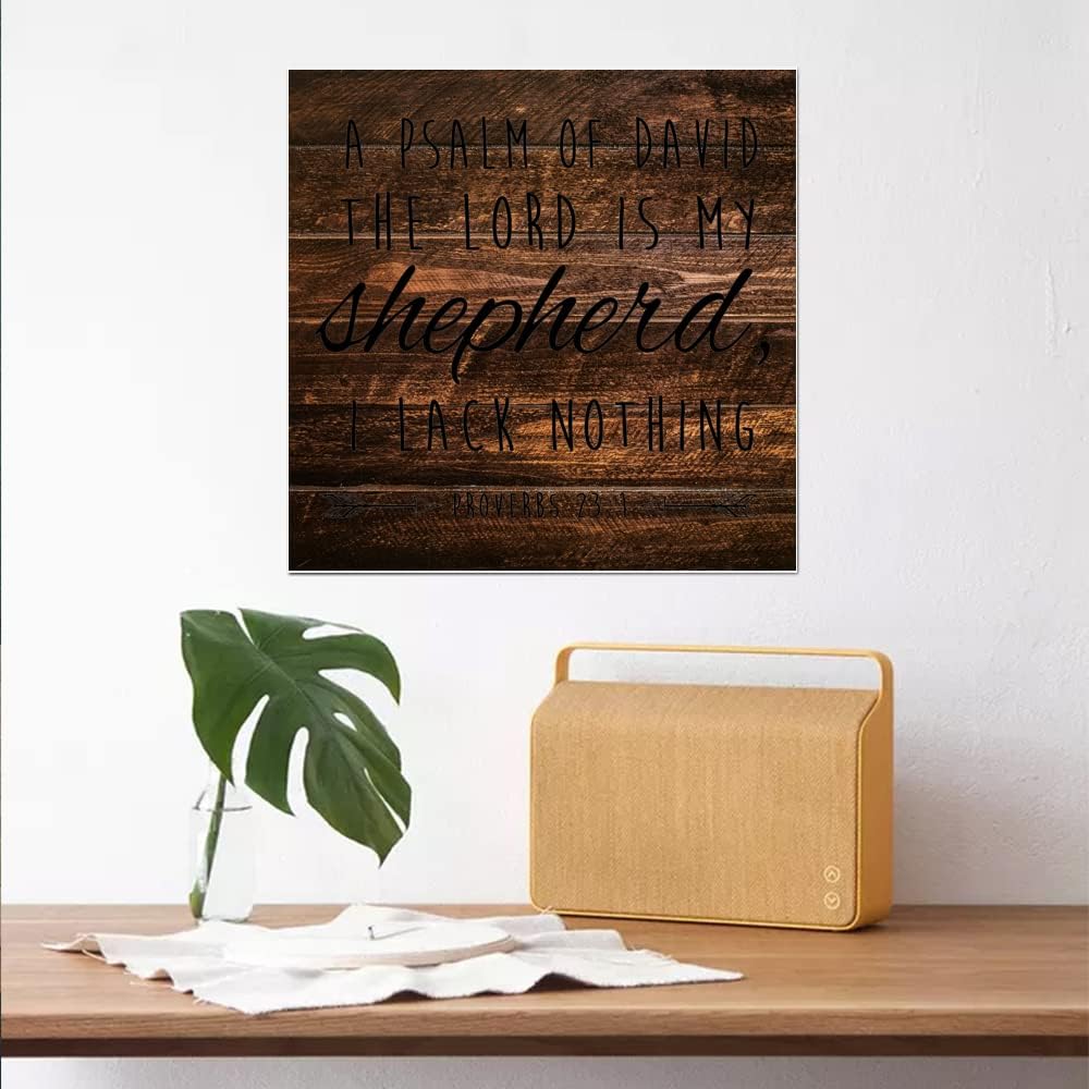 Cskhip The Lord is My Shepherd, I Lack Nothing Motivational Wall Art ...