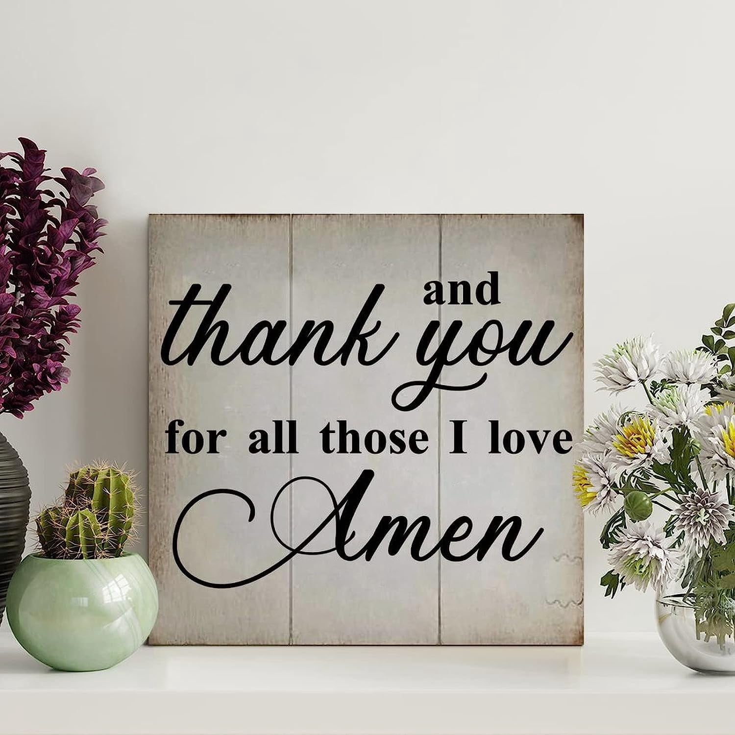 Cskhip Vintage Boho Wooden Pallet Sign And Thank You for All Those I ...
