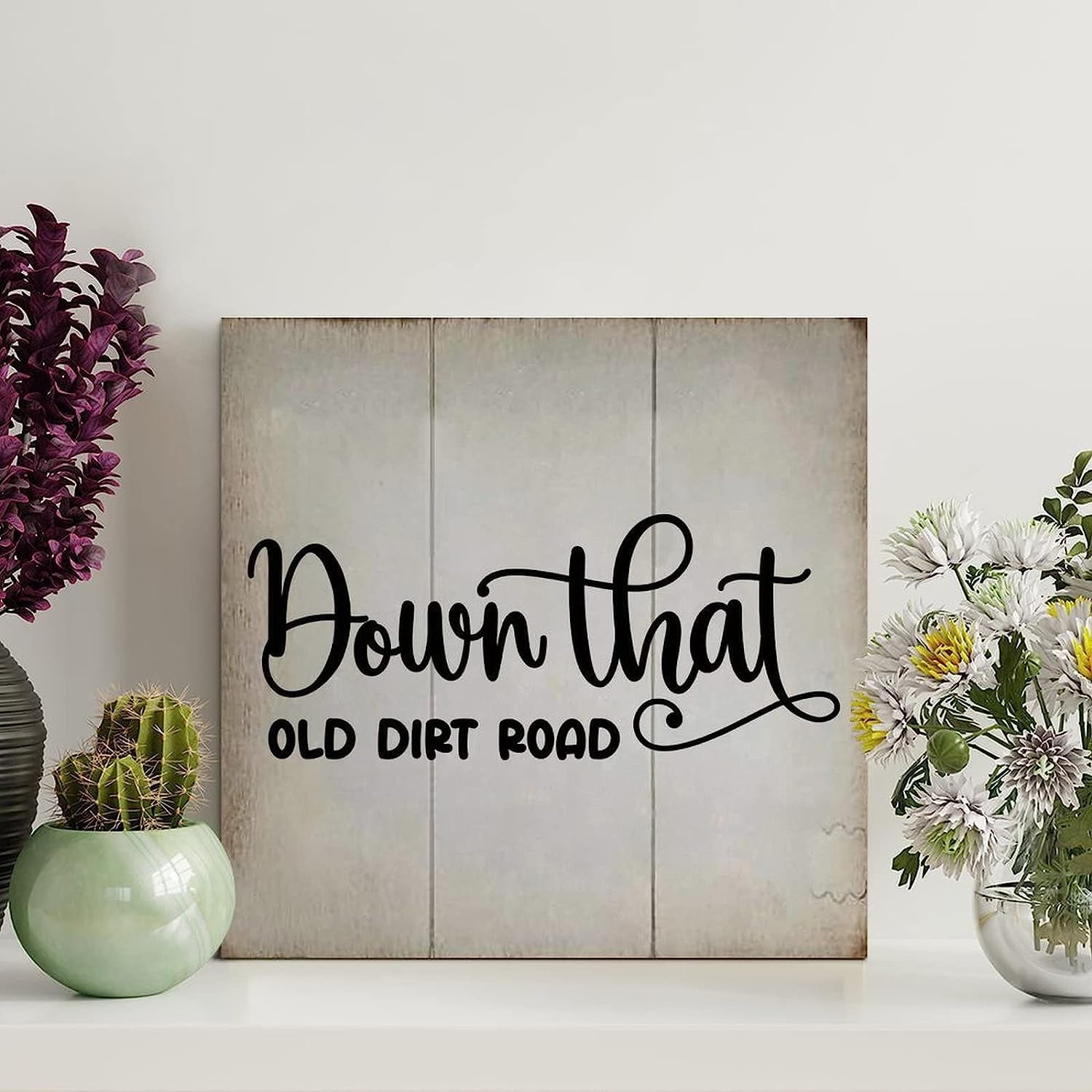 Cskhip Vintage Country Wooden Pallet Sign Down That Old Dirt Road Wood ...