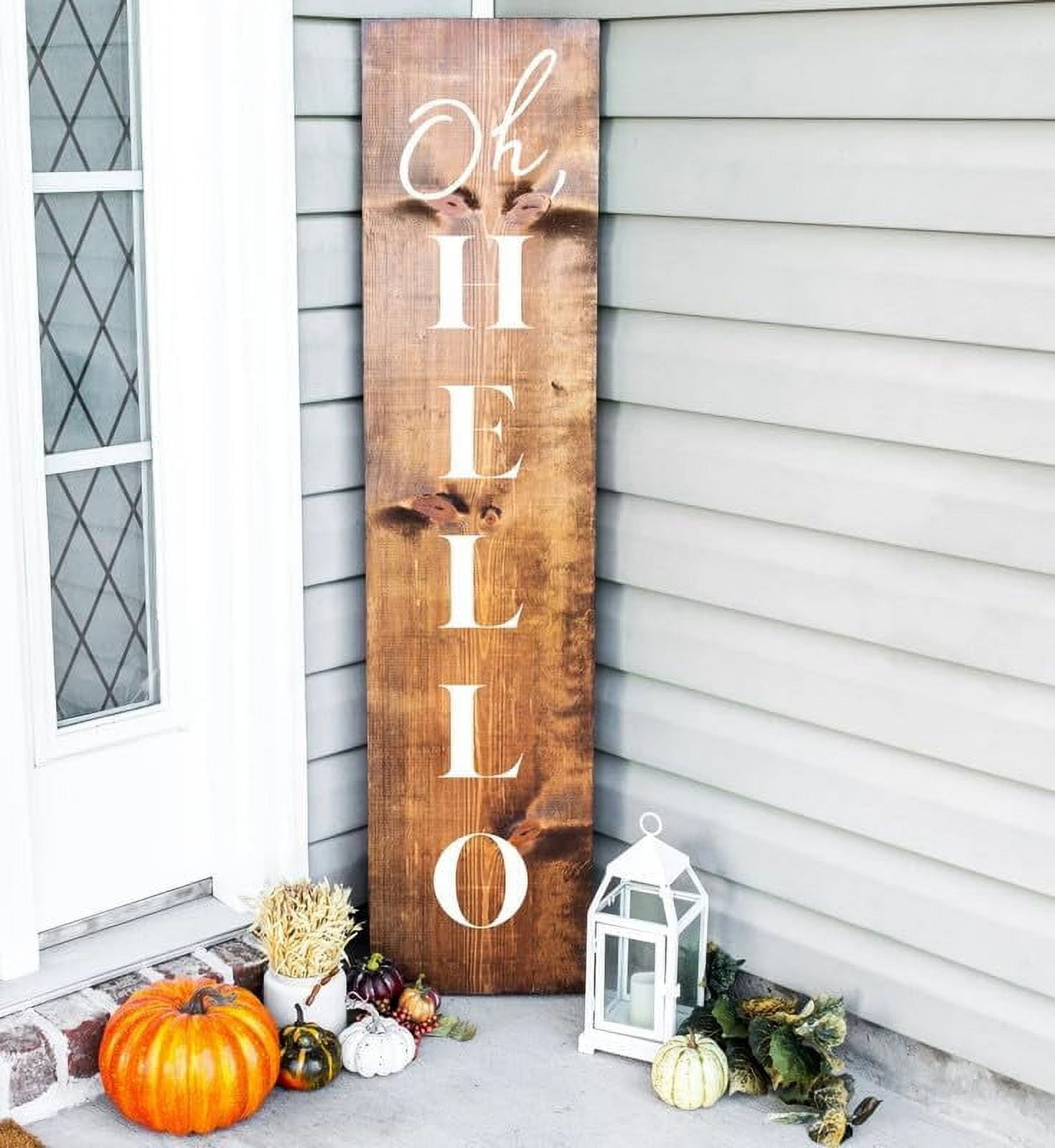 Cskhip Vintage Primitive Funny Decor Oh Hello! Every Season Porch for ...