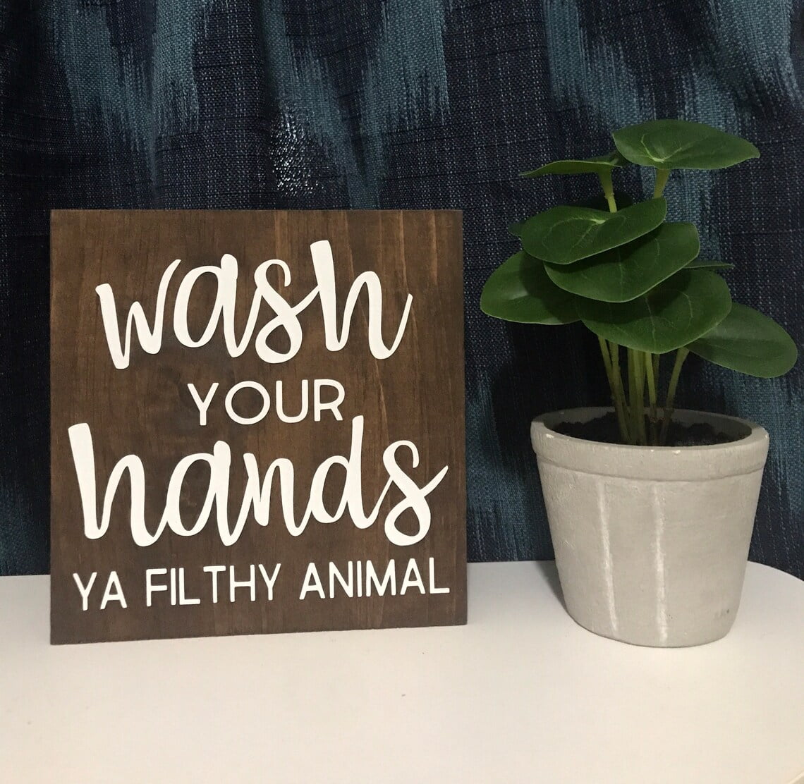 Cskhip Wash Your Hands Ya Filthy Animal-1 Wood Sign Wall Art Decor ...