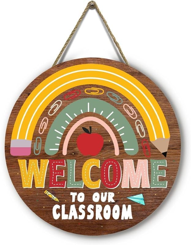 Cskhip Welcome Sign for Classroom Door Decoration Welcome to Our ...