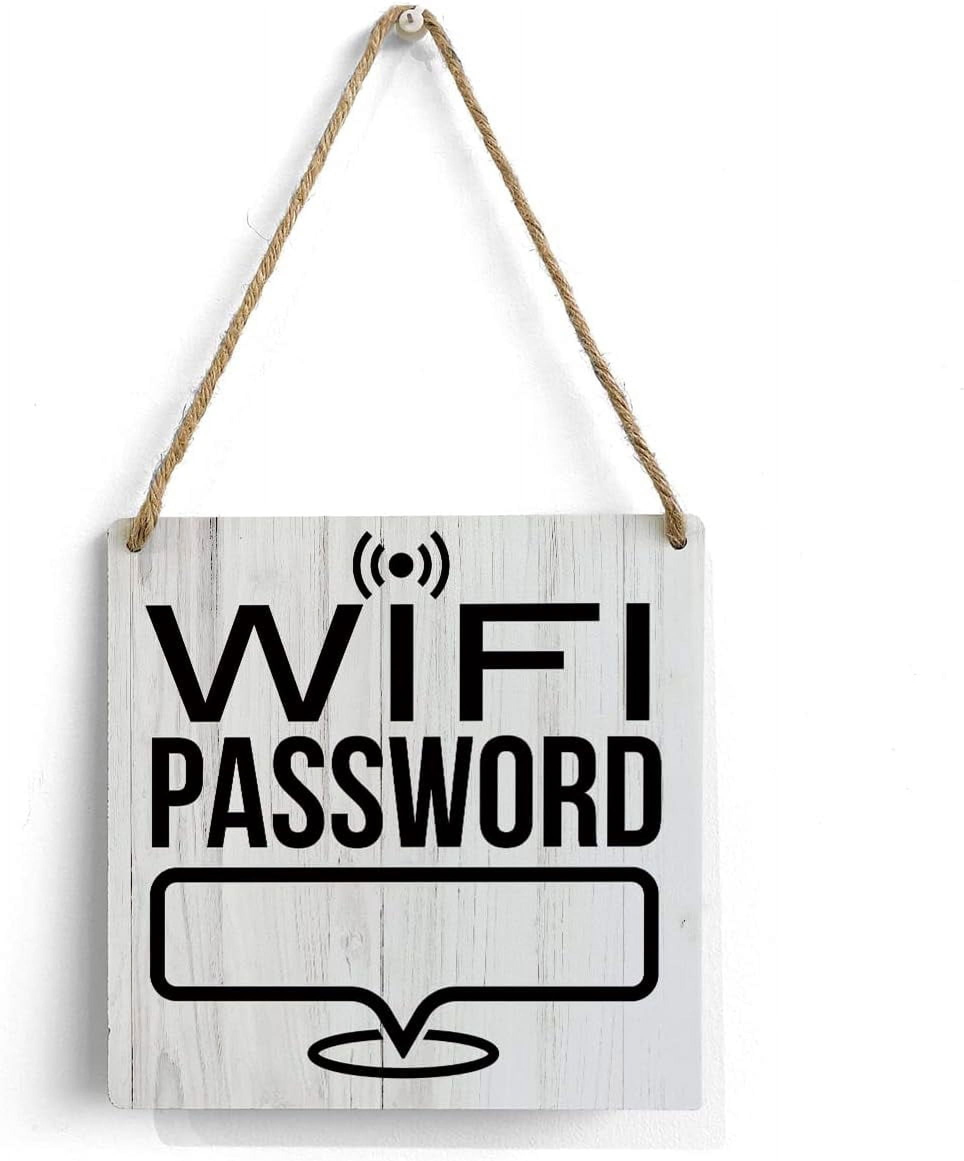 Cskhip Wifi Password Wood Sign Wall Art Decor Wooden Hanging Signs for ...