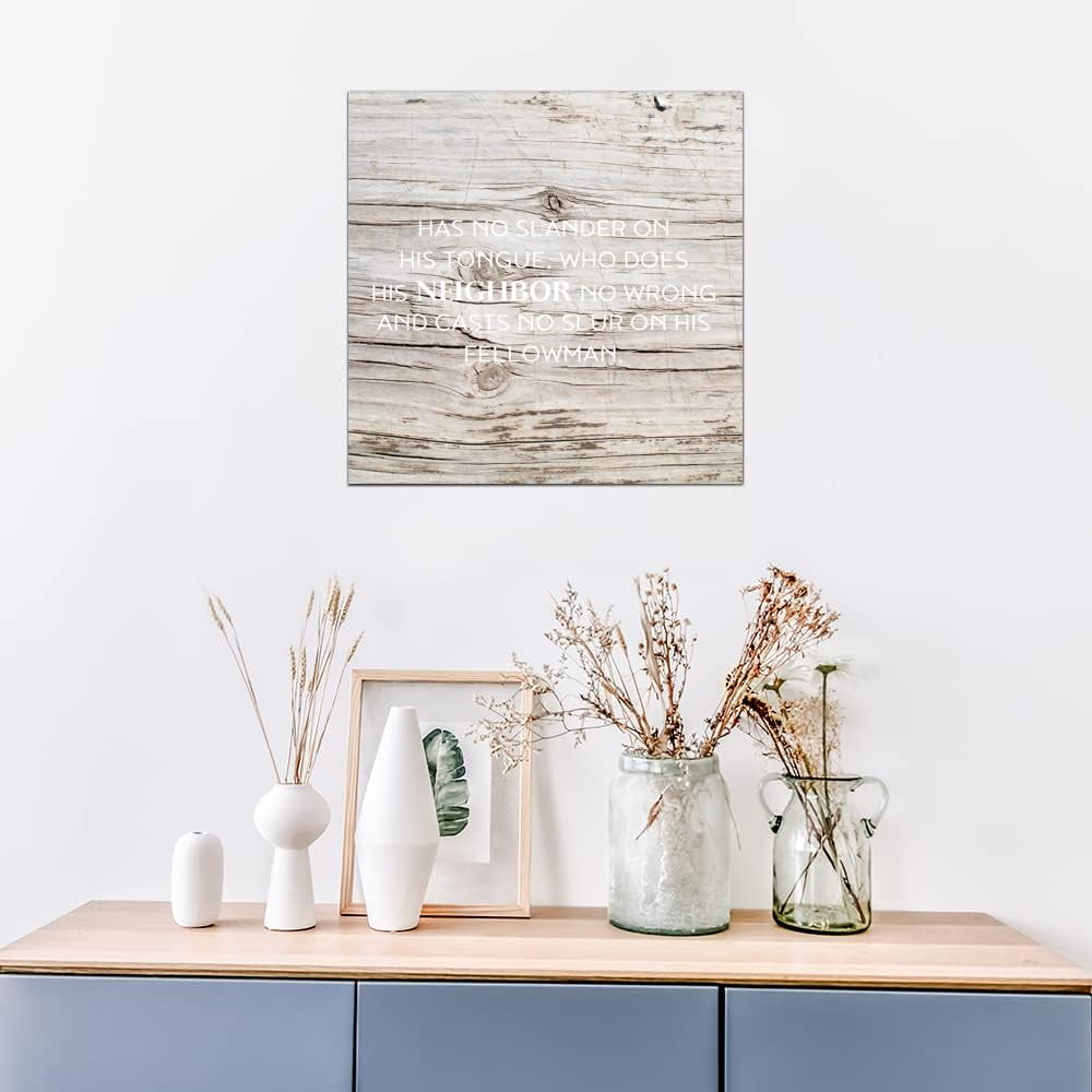 Cskhip Wood Plaque Has No Slander on His Tongue, Who does His Neighbor ...