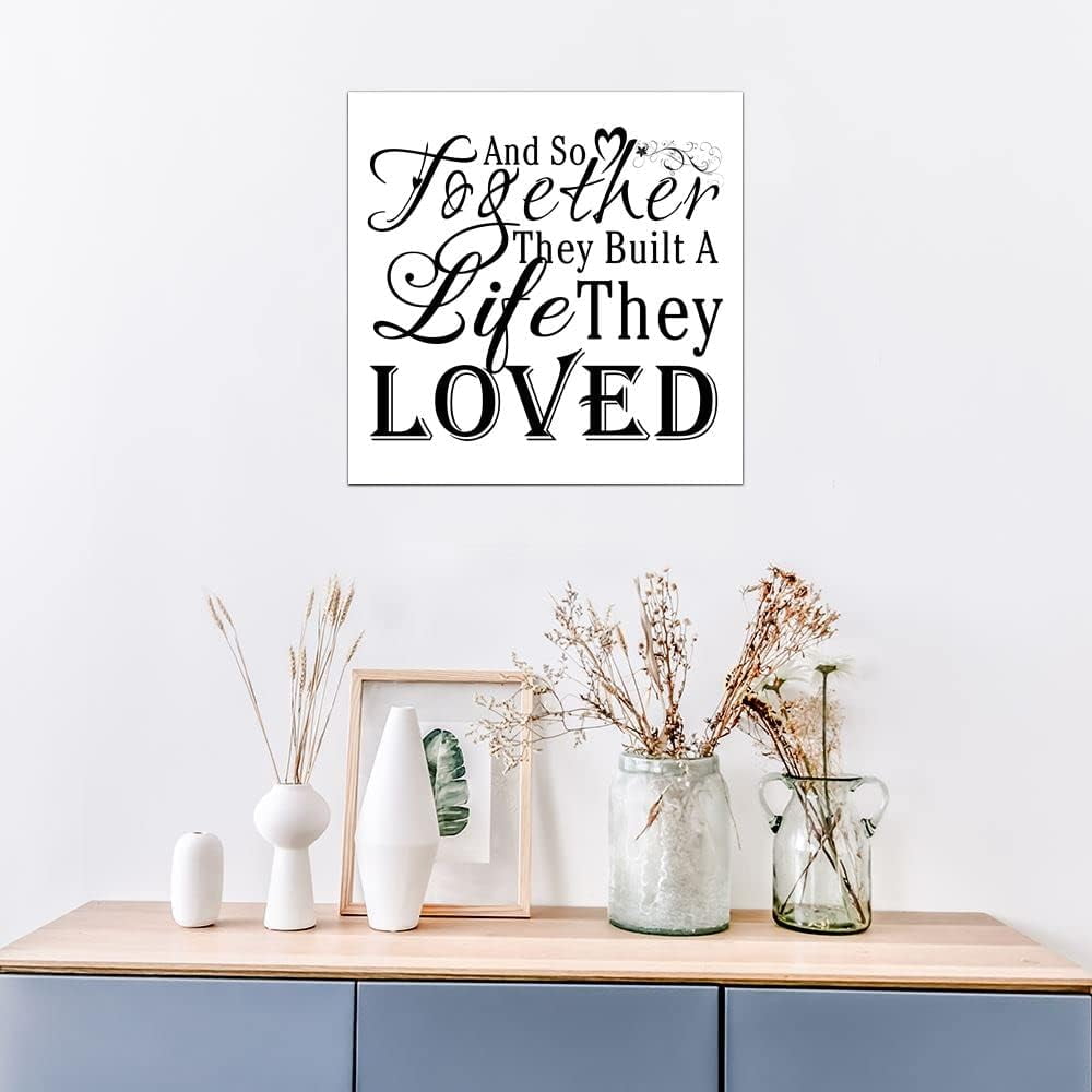 Cskhip Wood Sign And So Together They Built A Life They Loved Sign ...