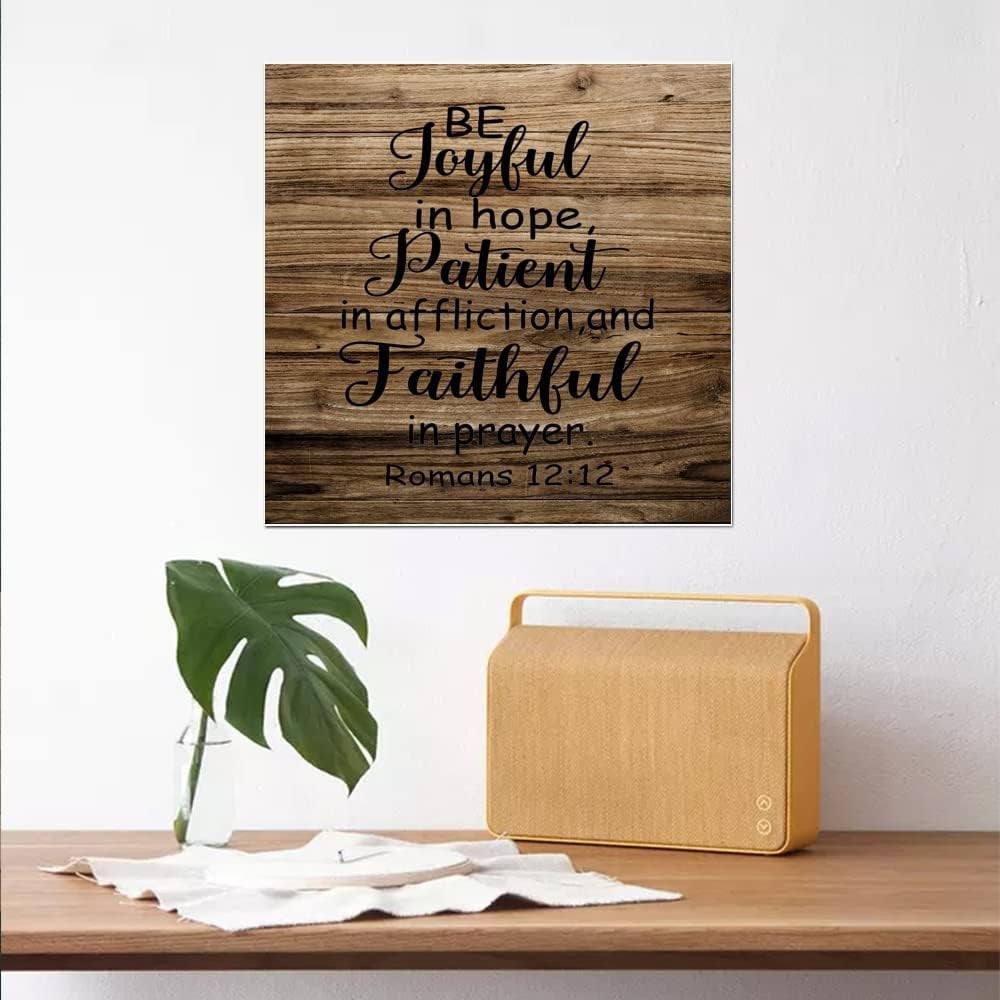 Cskhip Wood Sign Be Joyful in Hope, Patient in Affliction, and Faithful ...